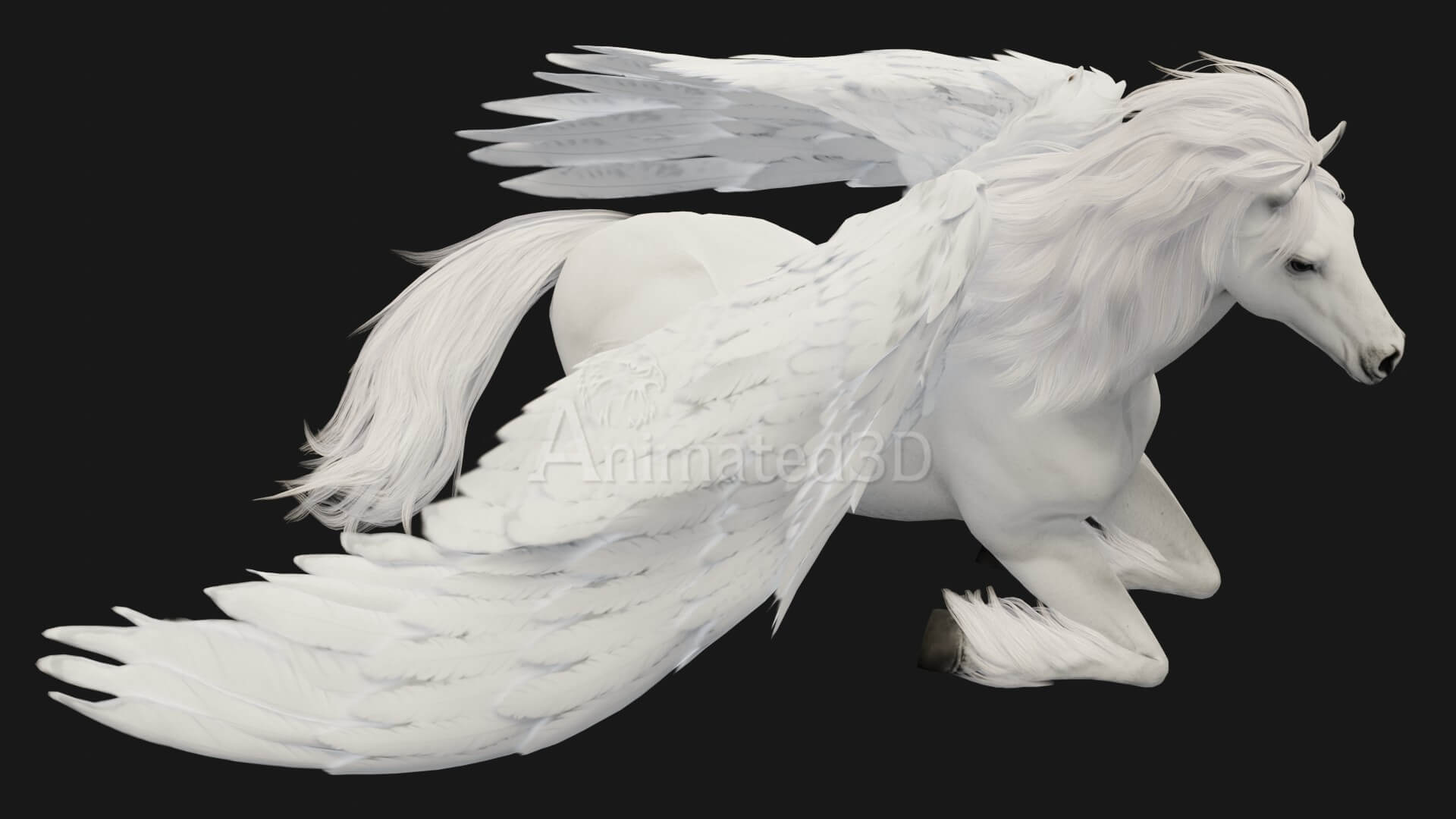 Pegasus A1 Animated - 3D Model by Animated3d