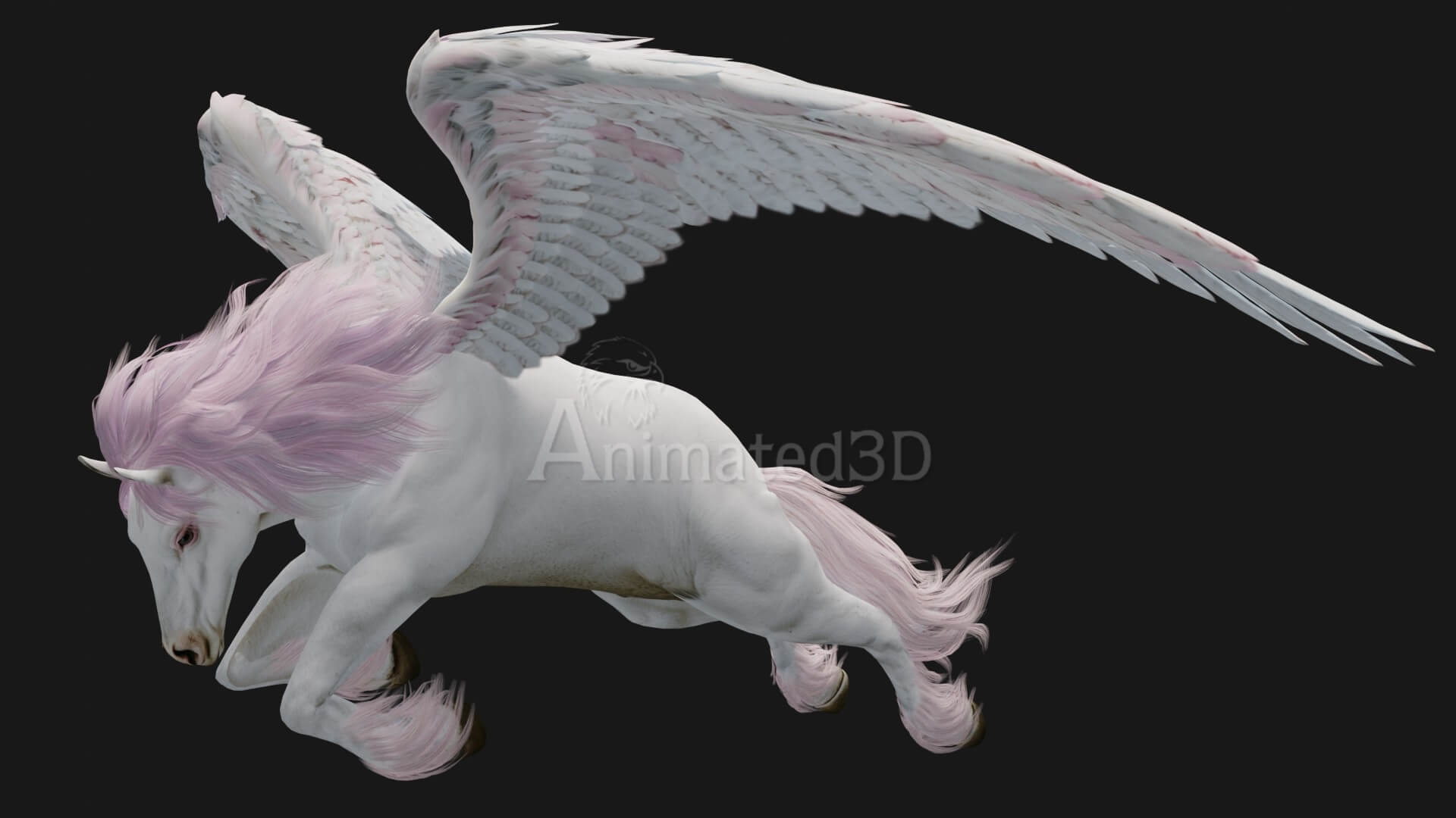 Pegasus A2 Animated - 3D Model by Animated3d