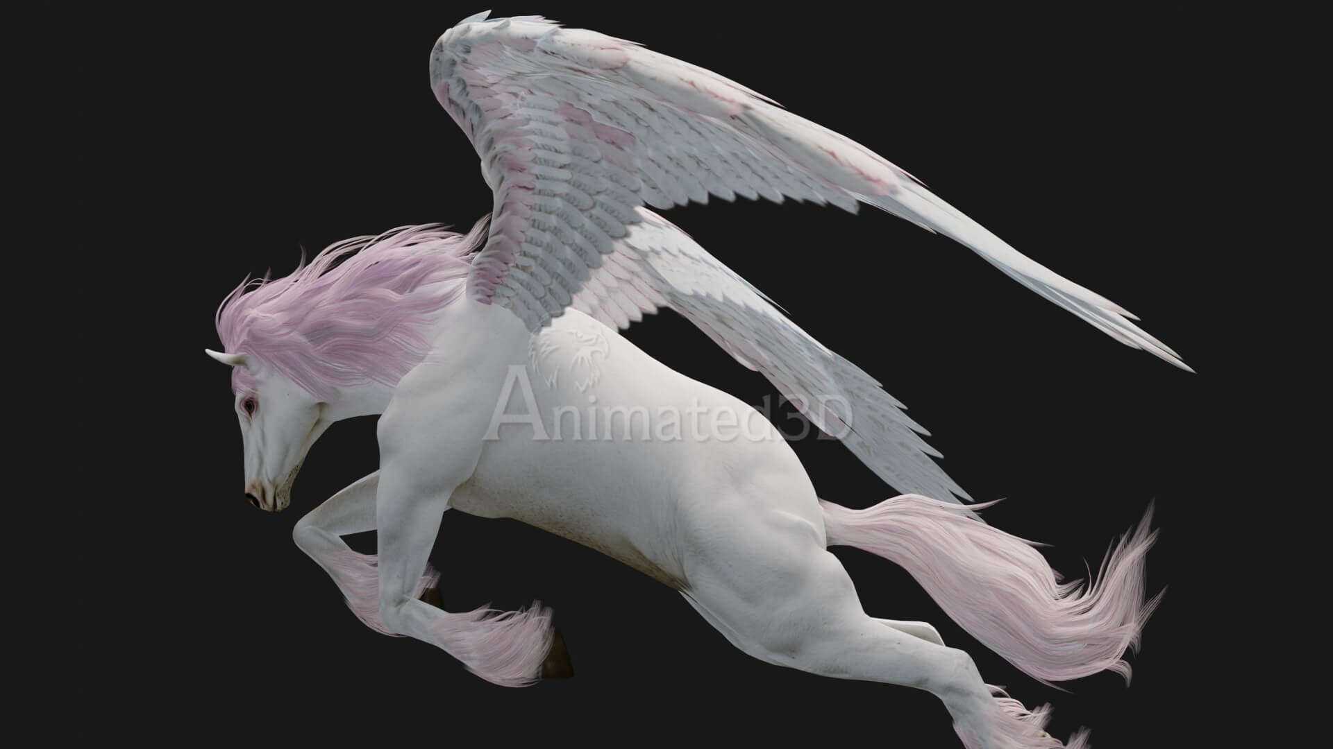 Pegasus A2 Animated - 3D Model by Animated3d