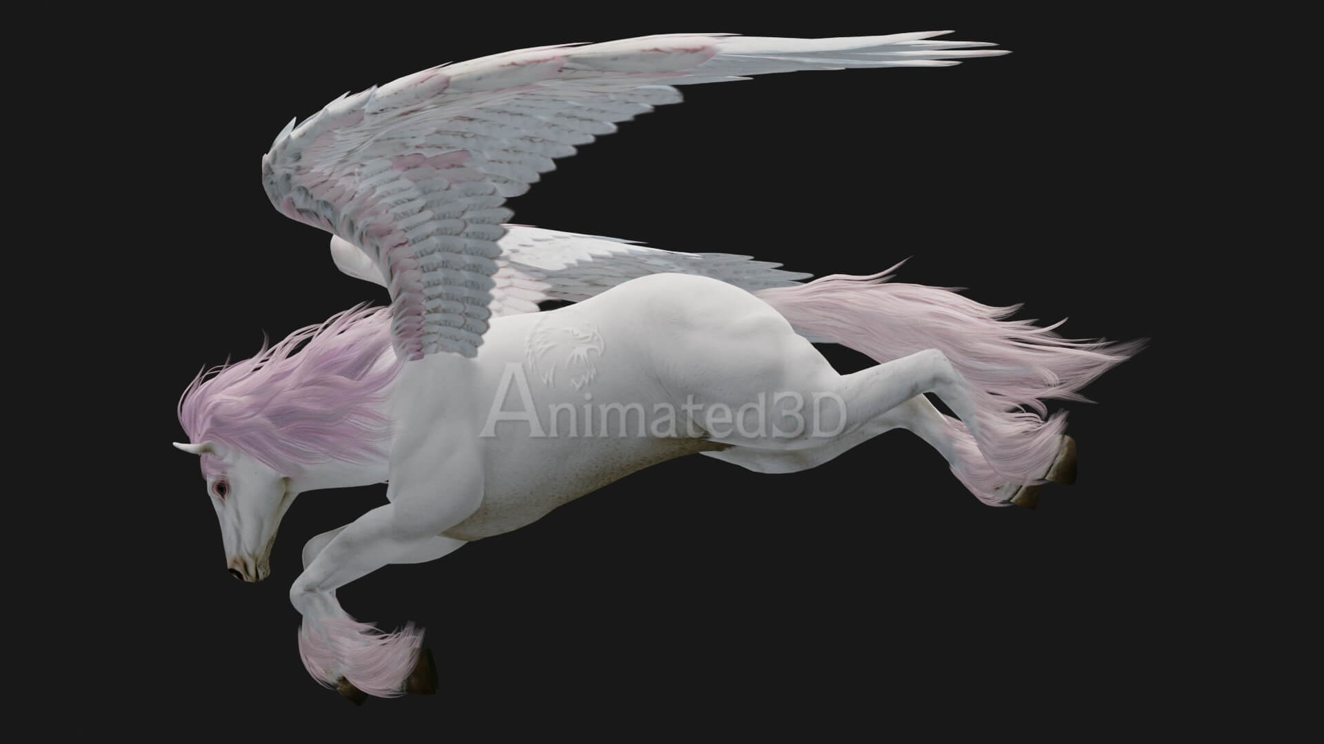 Pegasus A2 Animated - 3D Model by Animated3d