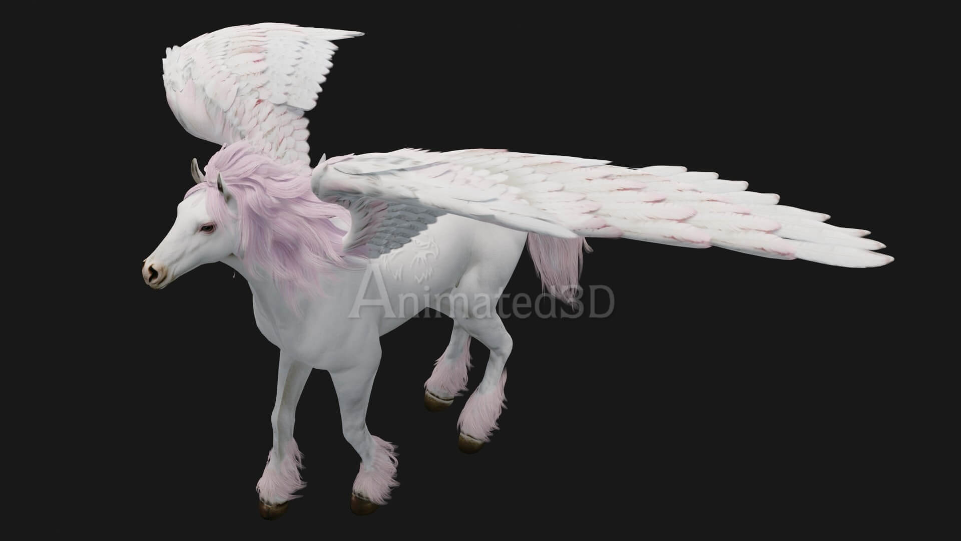 Pegasus A2 Animated - 3D Model by Animated3d