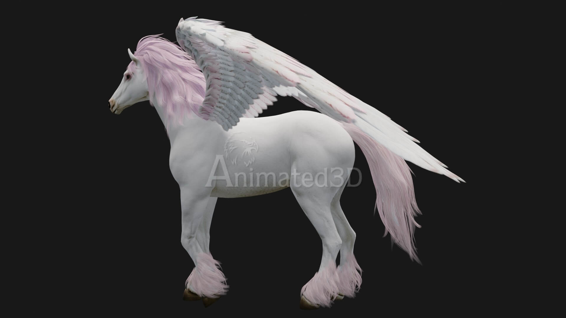 Pegasus A2 Animated - 3D Model by Animated3d