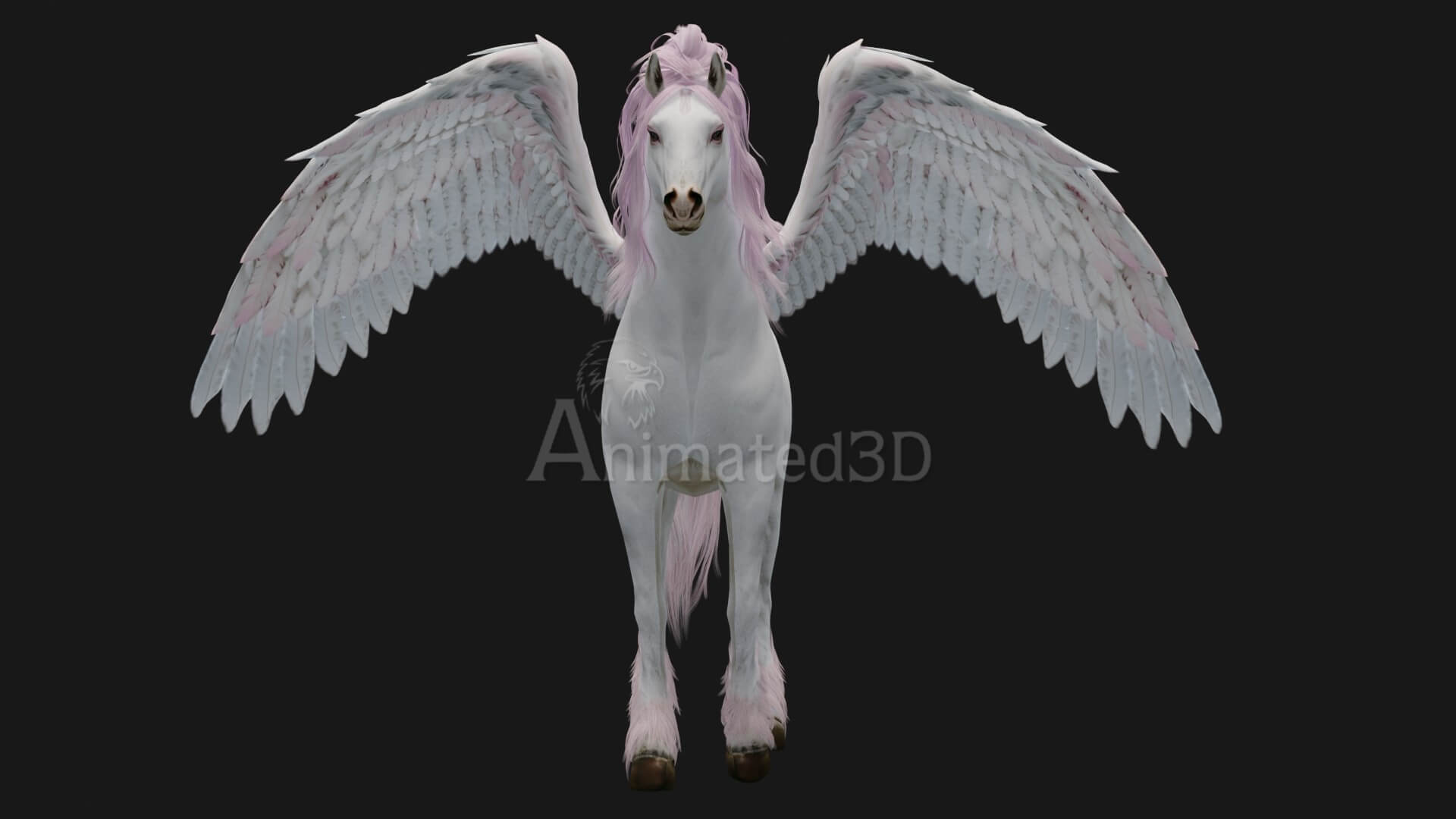 Pegasus A2 Animated - 3D Model by Animated3d