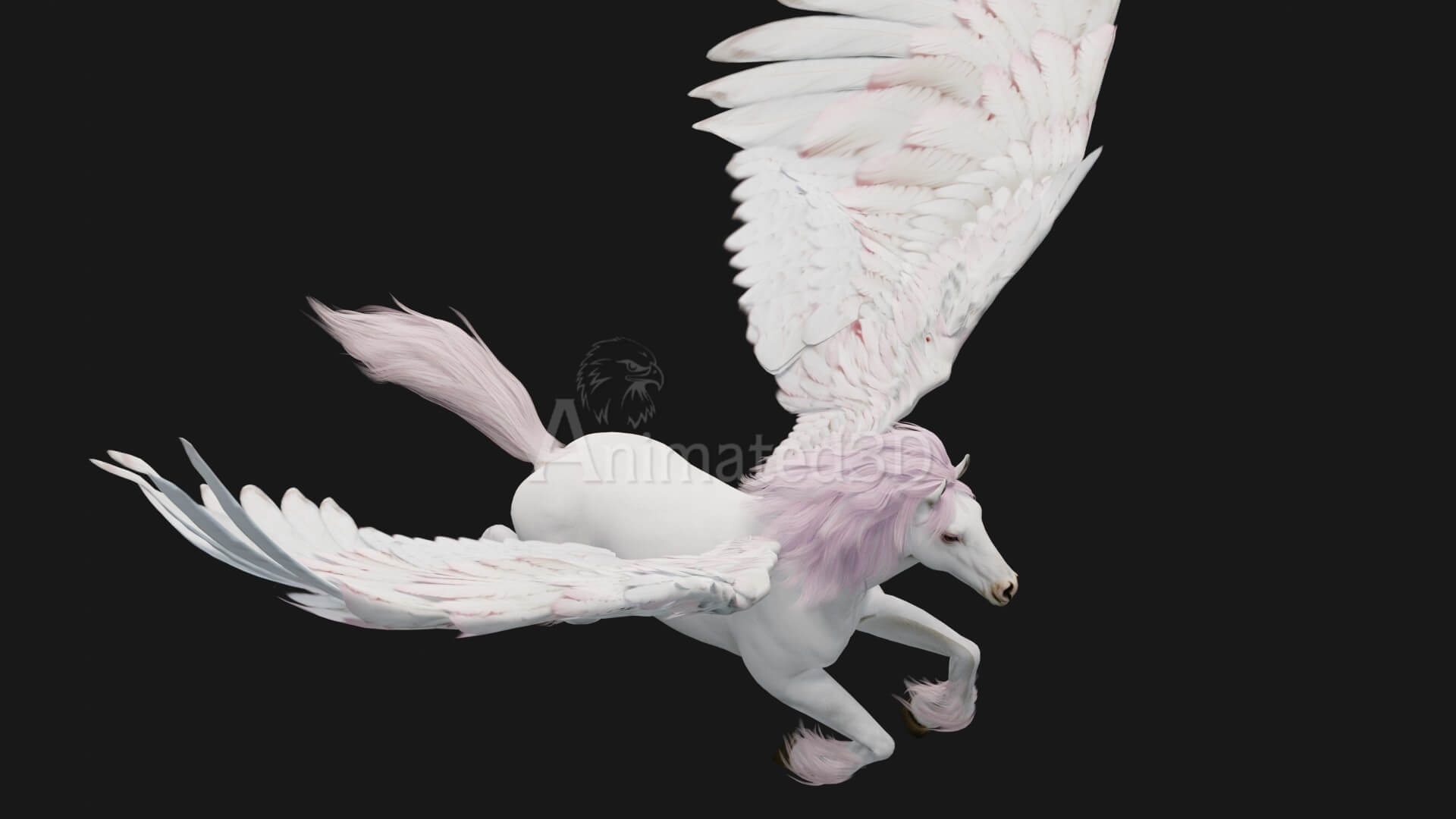 Pegasus A2 Animated - 3D Model by Animated3d