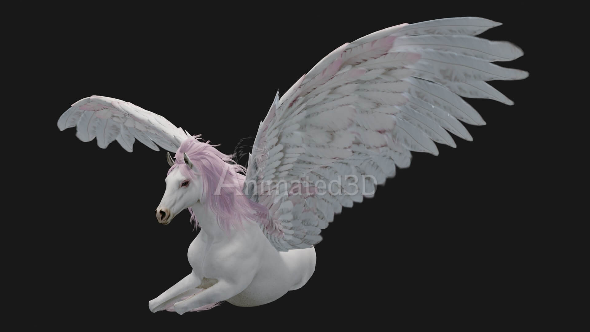 Pegasus A2 Animated - 3D Model by Animated3d