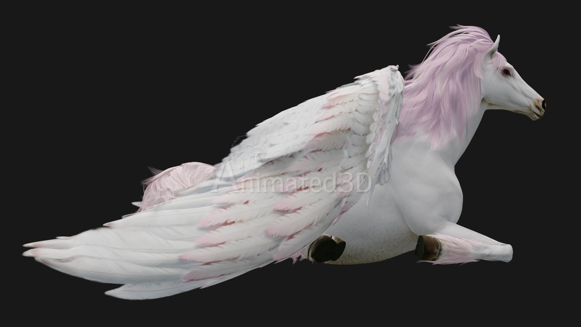 Pegasus A2 Animated - 3D Model by Animated3d