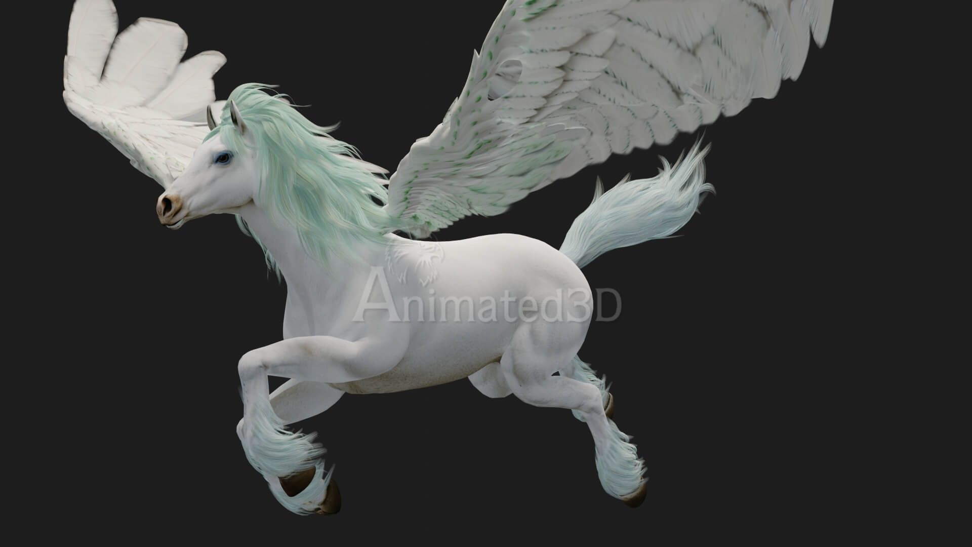 Pegasus A3 Animated - 3D Model by Animated3d