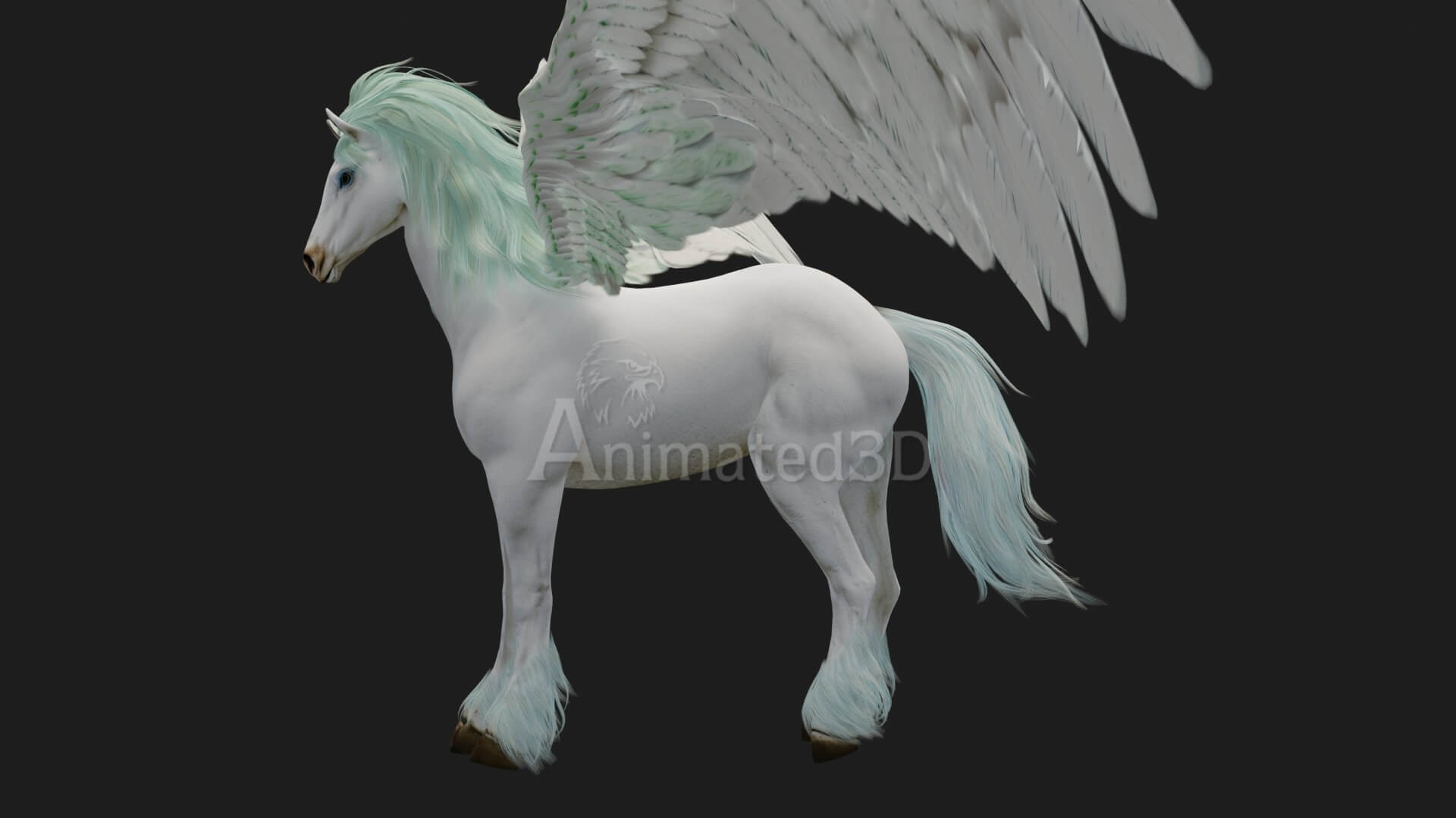 Pegasus A3 Animated - 3D Model by Animated3d