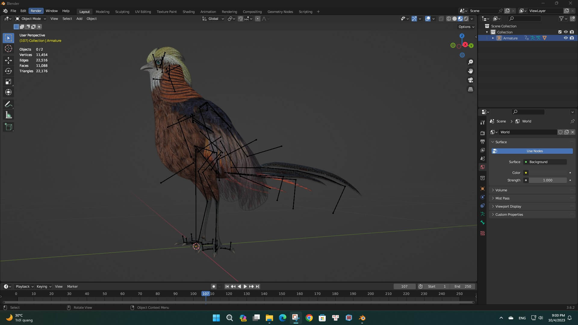 Pheasant A1 Animated - 3D Model by Animated3d