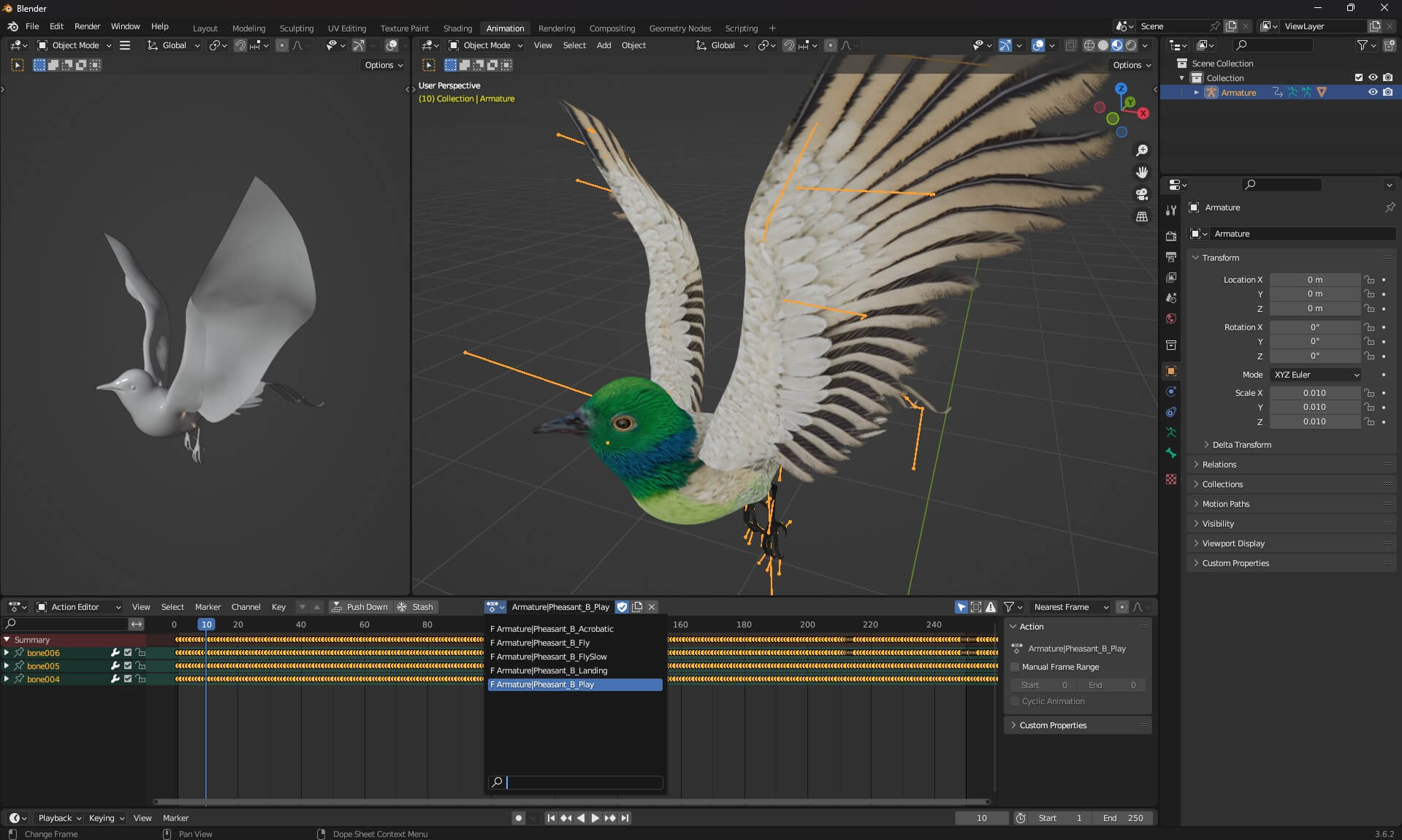 Pheasant Bird-B3 3D Model by Animated3d