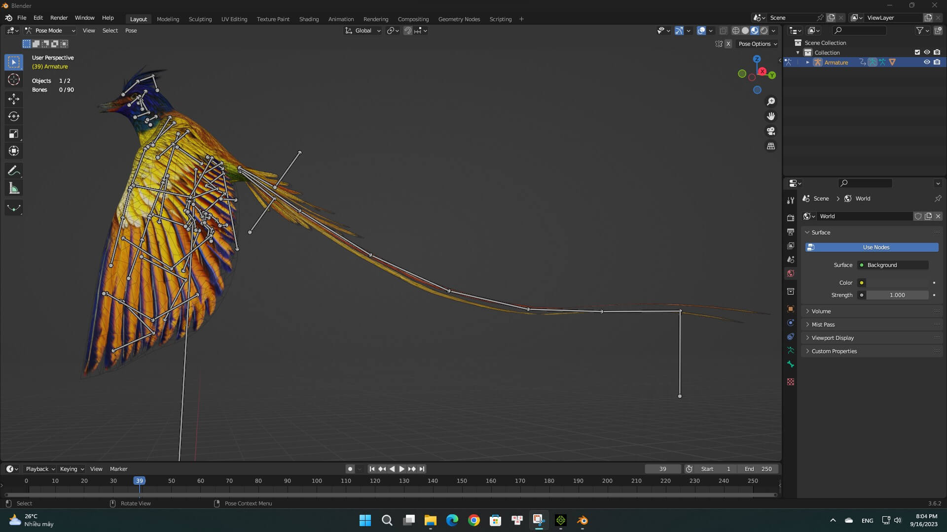 Pheasantbird A1 Animated - 3D Model by Animated3d
