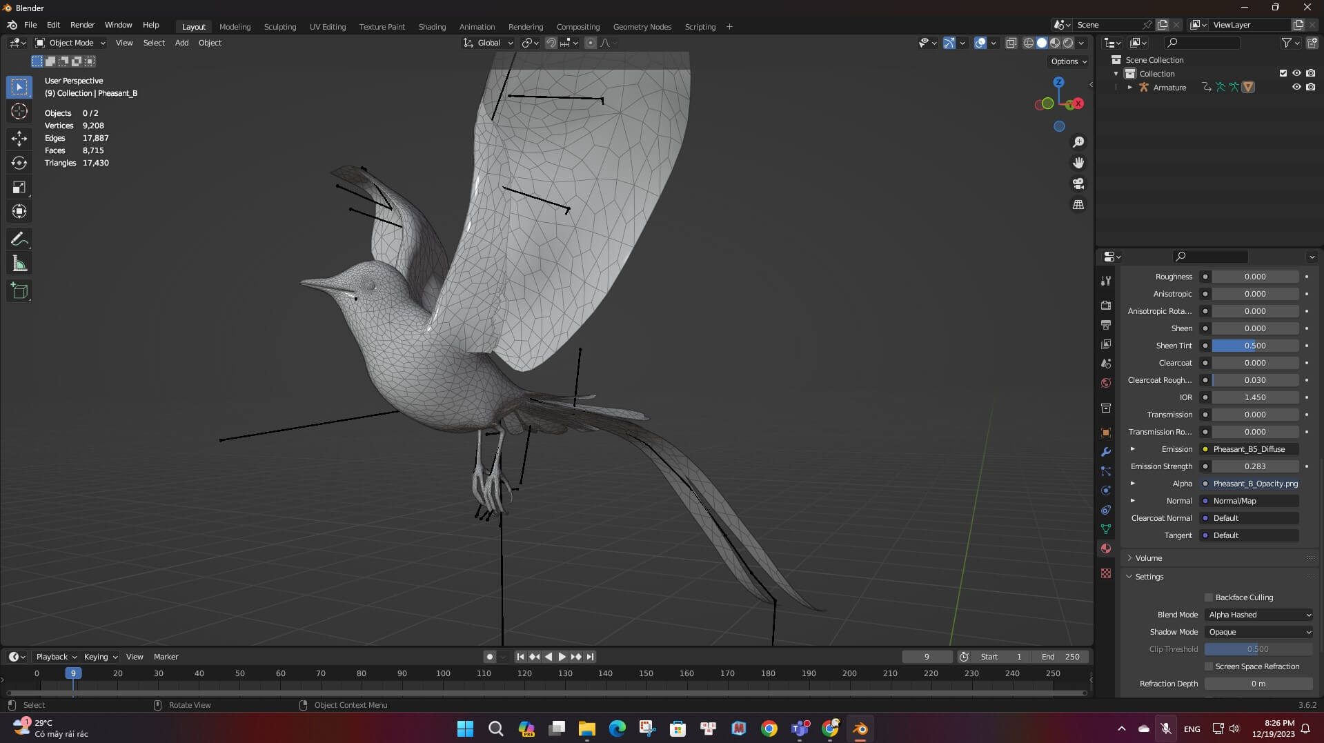 Pheasantbird B5 - 3D Model by Animated3d