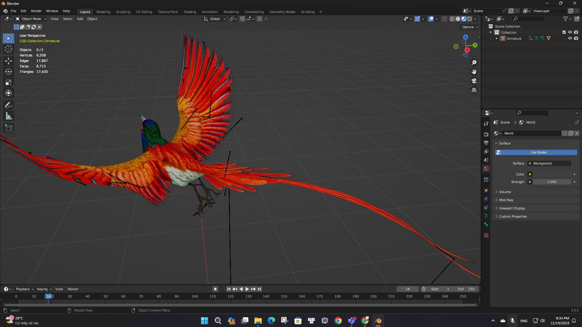 Pheasantbird B6 - 3D Model by Animated3d