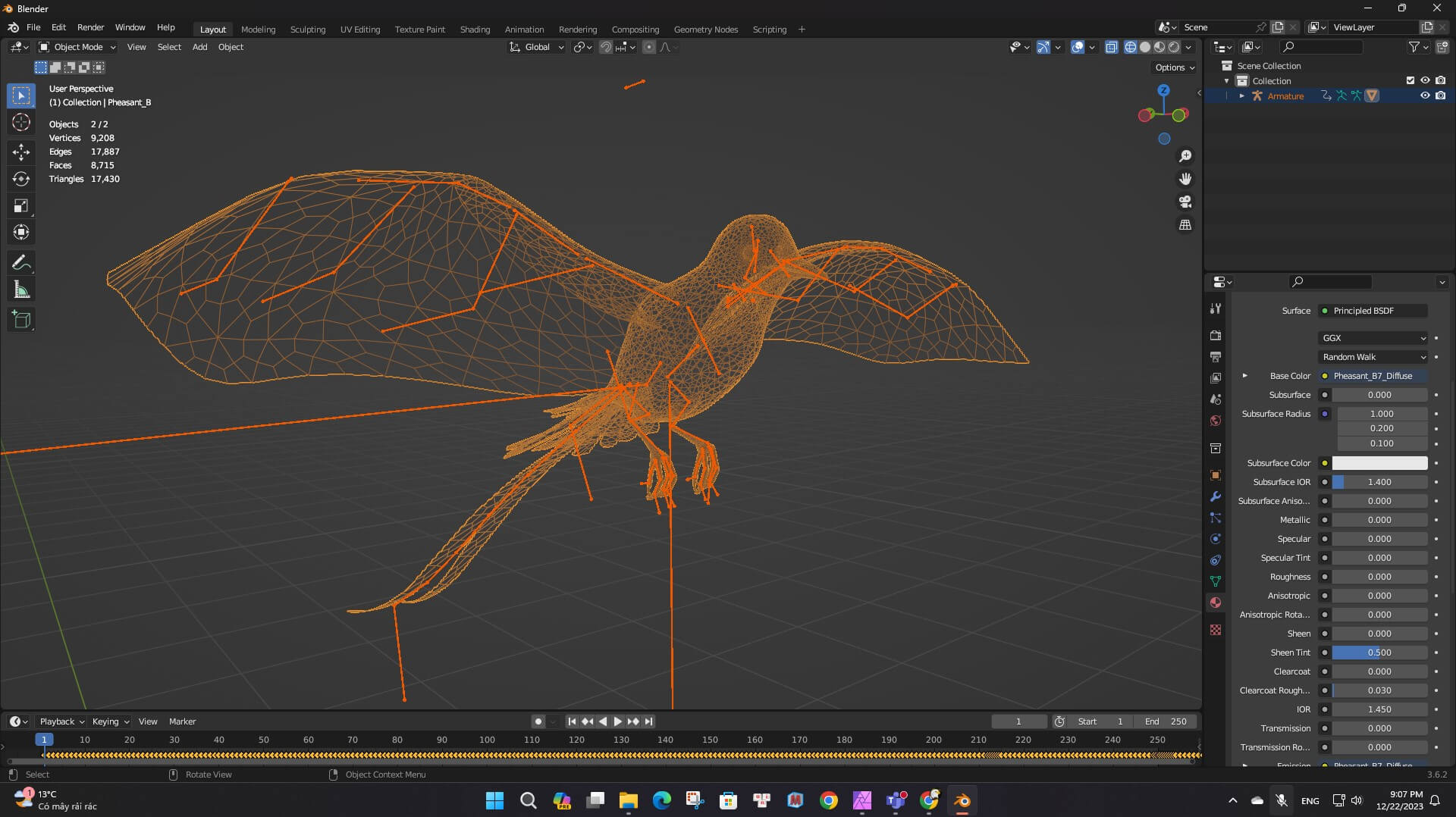 Pheasantbird B7 - 3D Model by Animated3d