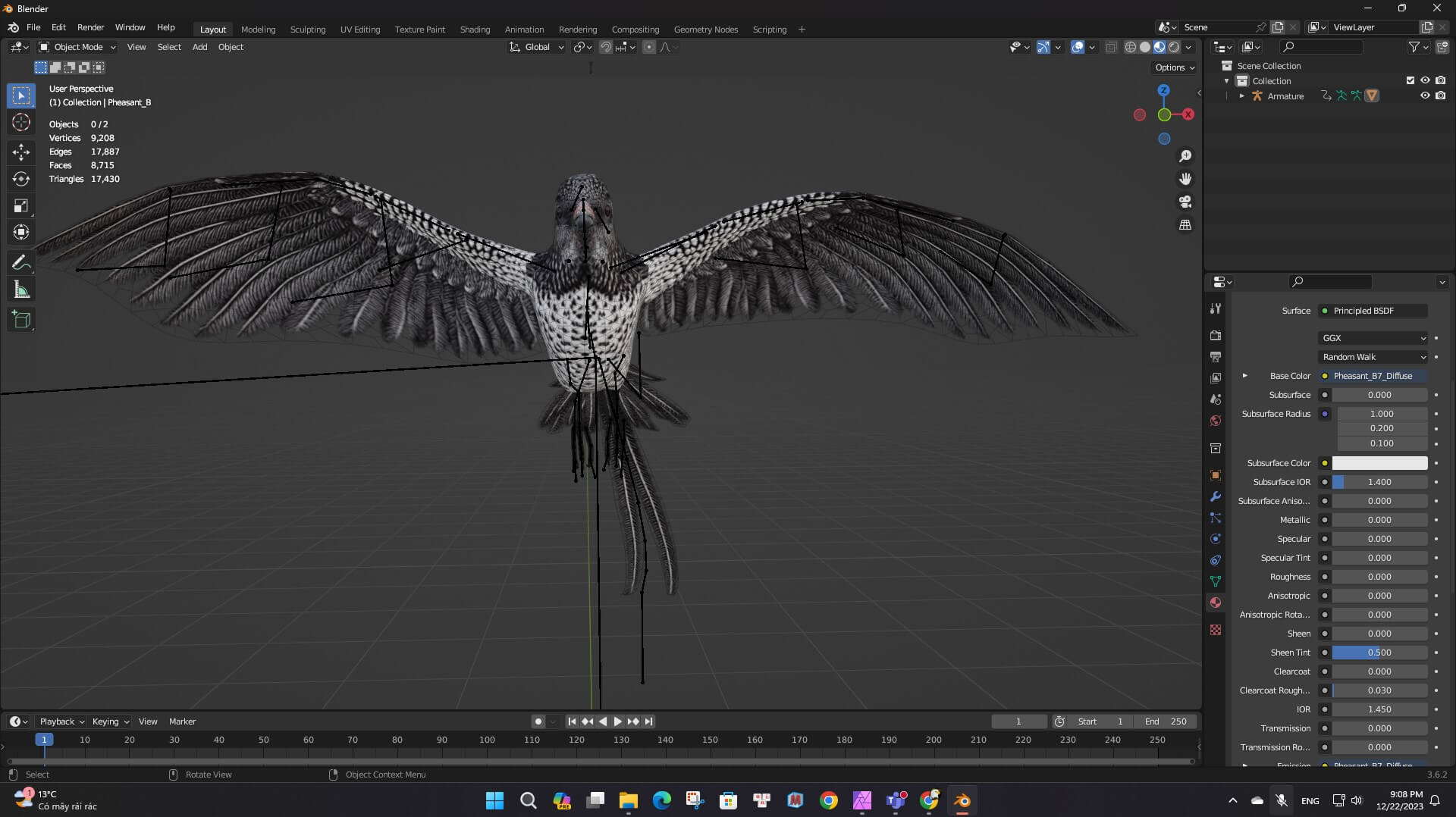 Pheasantbird B7 - 3D Model by Animated3d