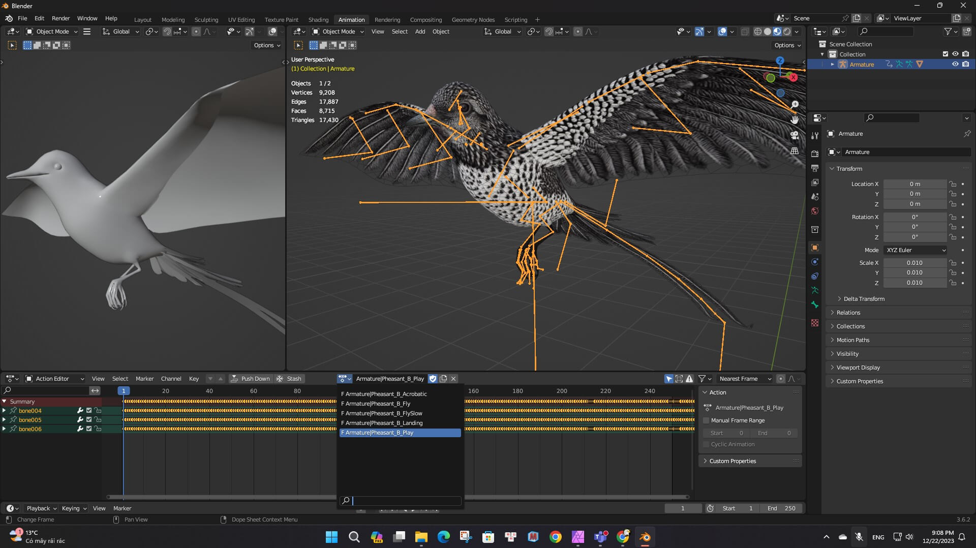 Pheasantbird B7 - 3D Model by Animated3d