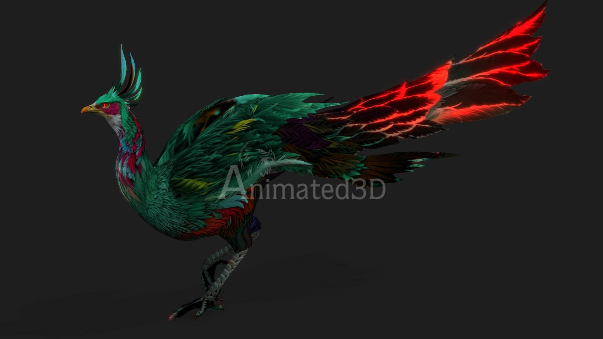 Phoenix A2 Animated - 3D Model by Animated3d