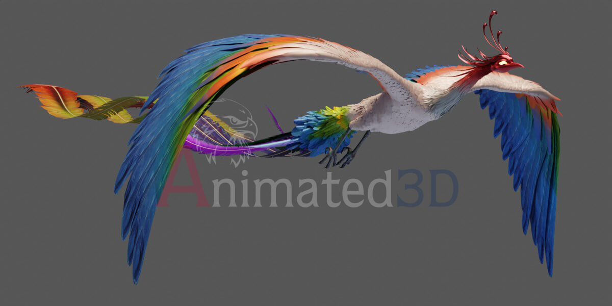 Phoenix VER2 Animated - 3D Model by Animated3d