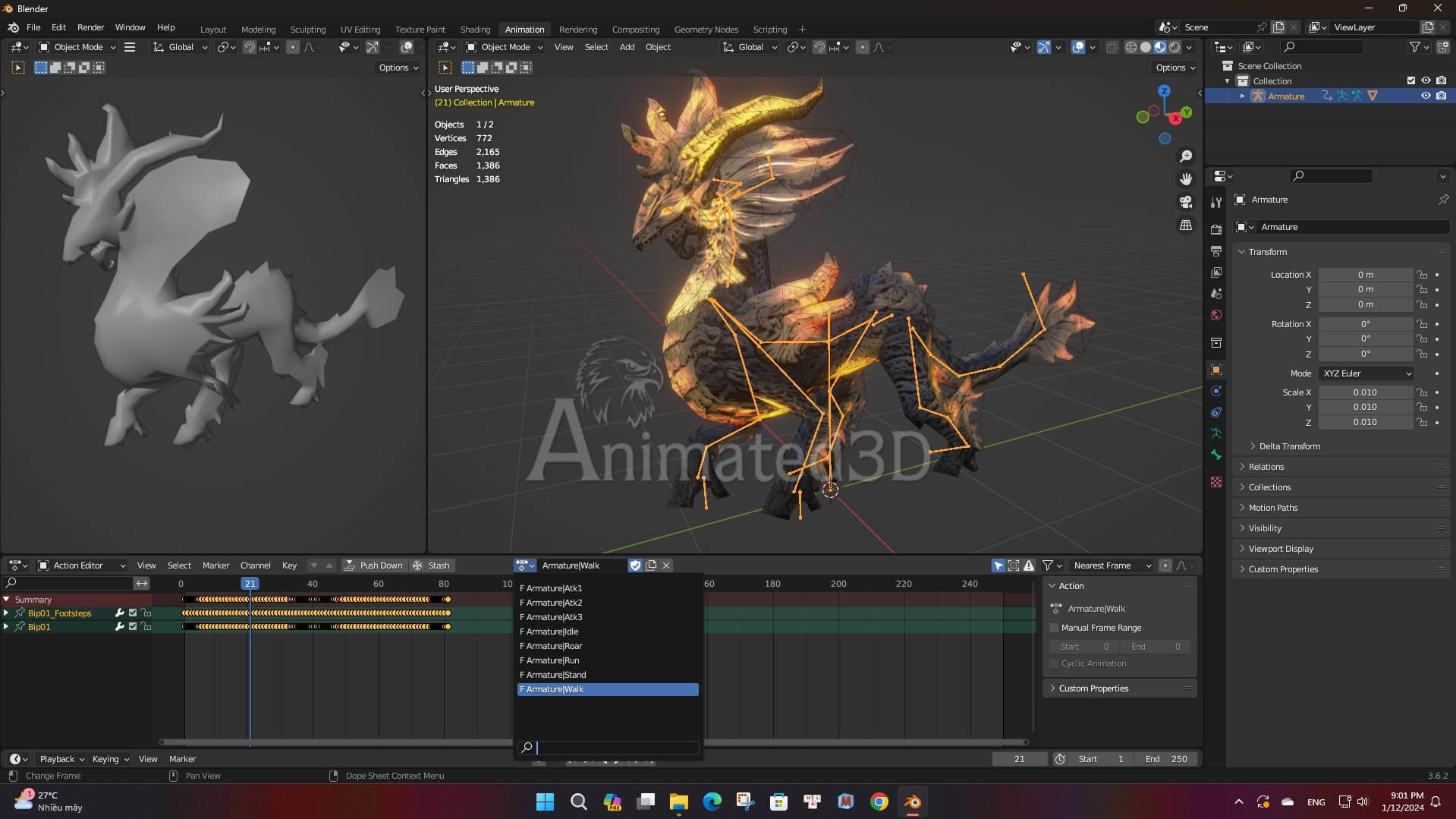 Qilin A2 Animated - 3D Model by Animated3d