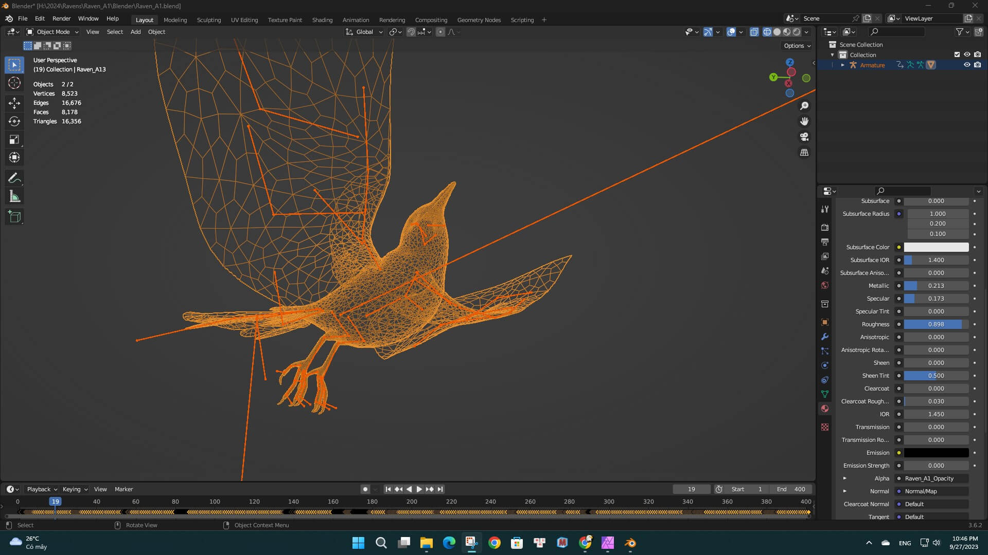 Raven A1 Animated - 3D Model by Animated3d