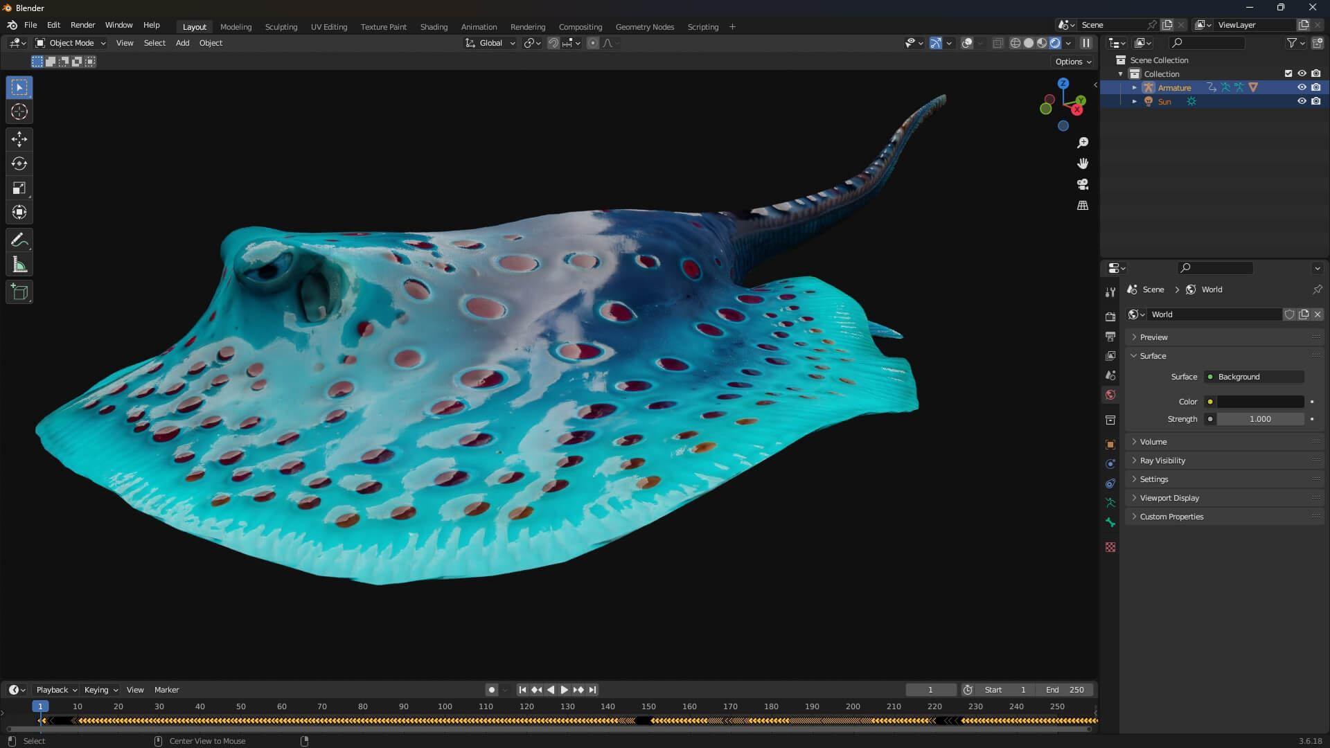 Ray Fish-A1-Animated 3D Animation by Animated3d