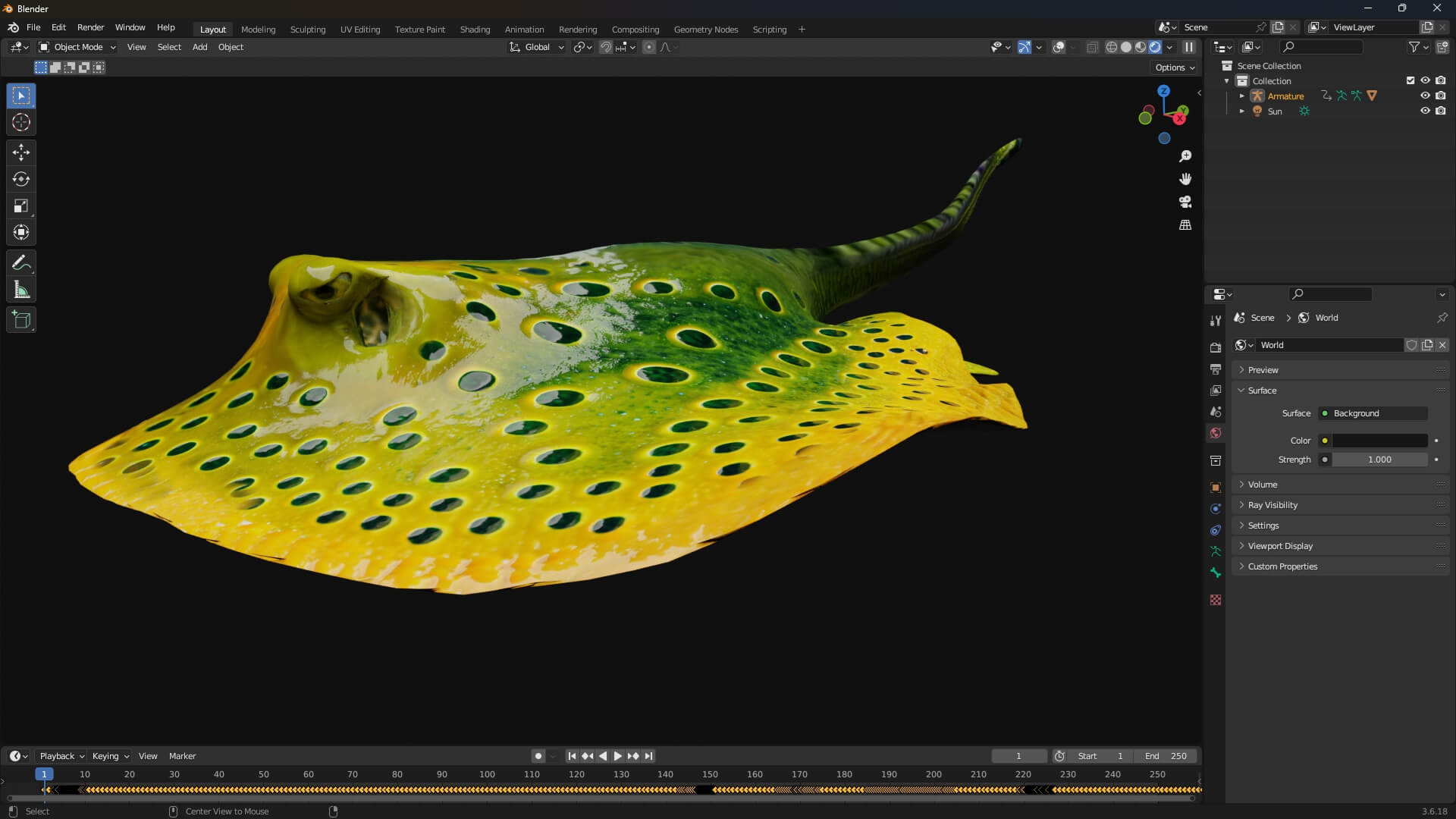 Ray Fish-A2-Animated 3D Animation by Animated3d