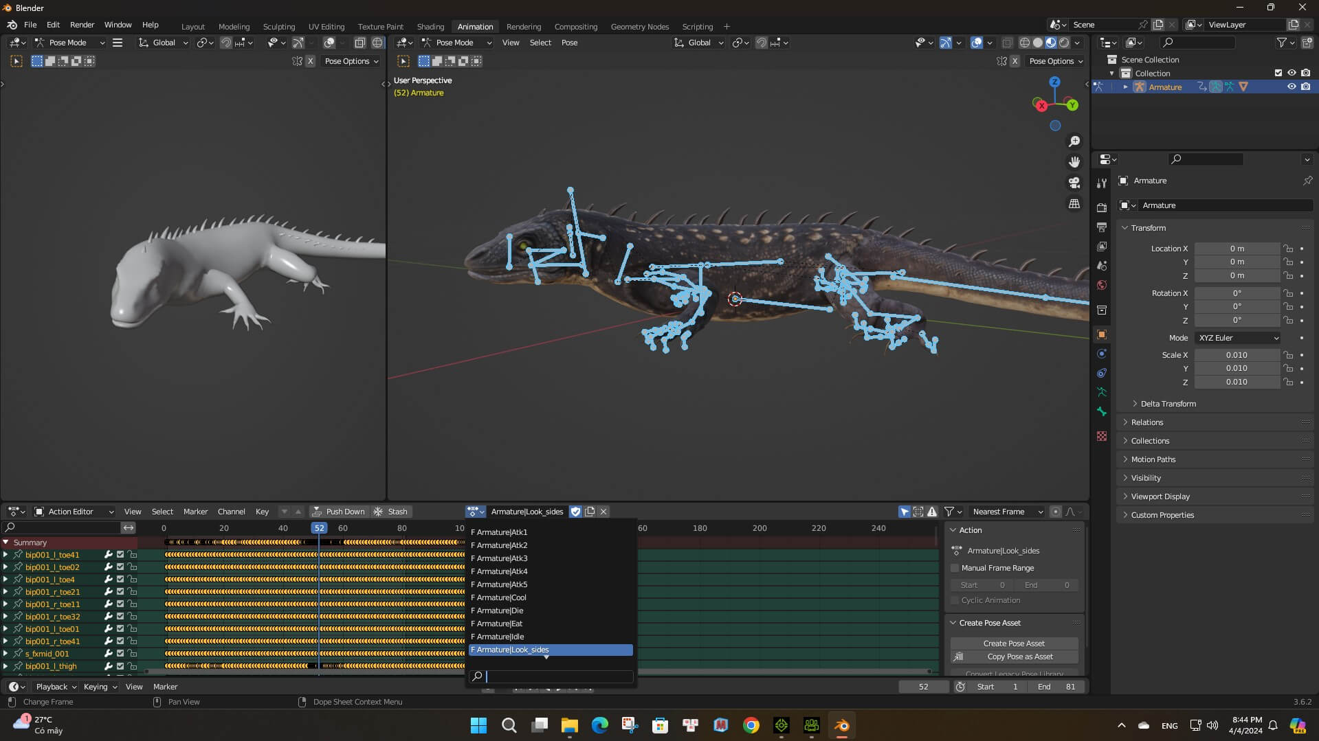 Reptiles-A1-Animated 3D Model by Animated3d