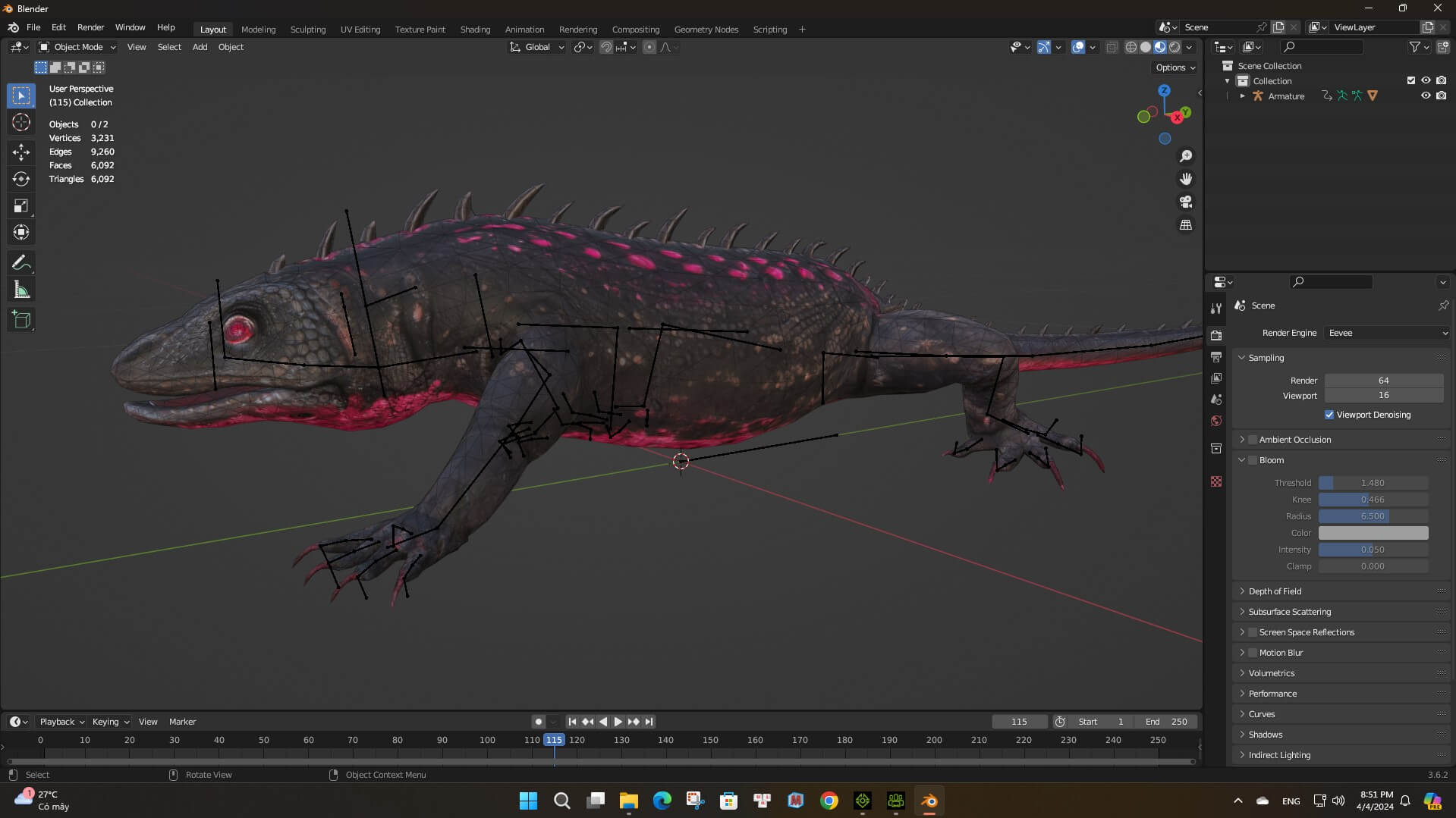 Reptiles-A2-Animated 3D Model by Animated3d