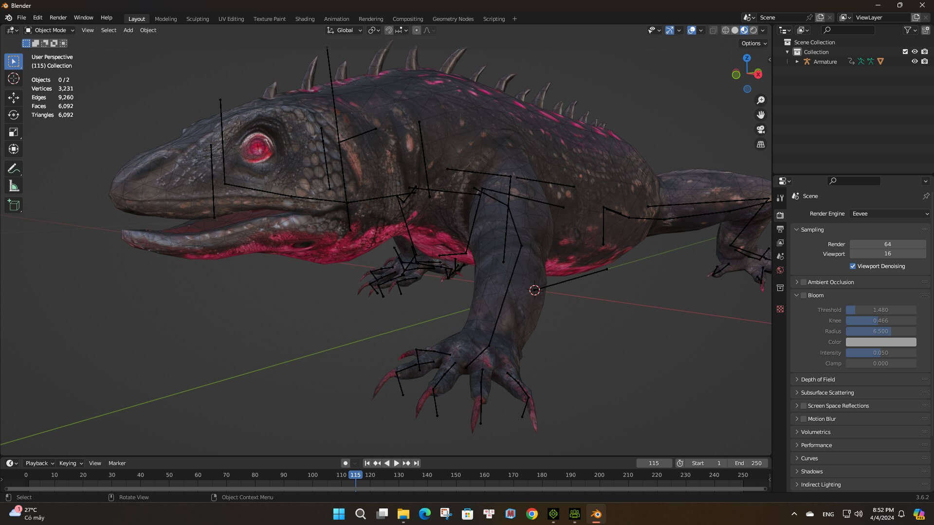 Reptiles-A2-Animated 3D Model by Animated3d