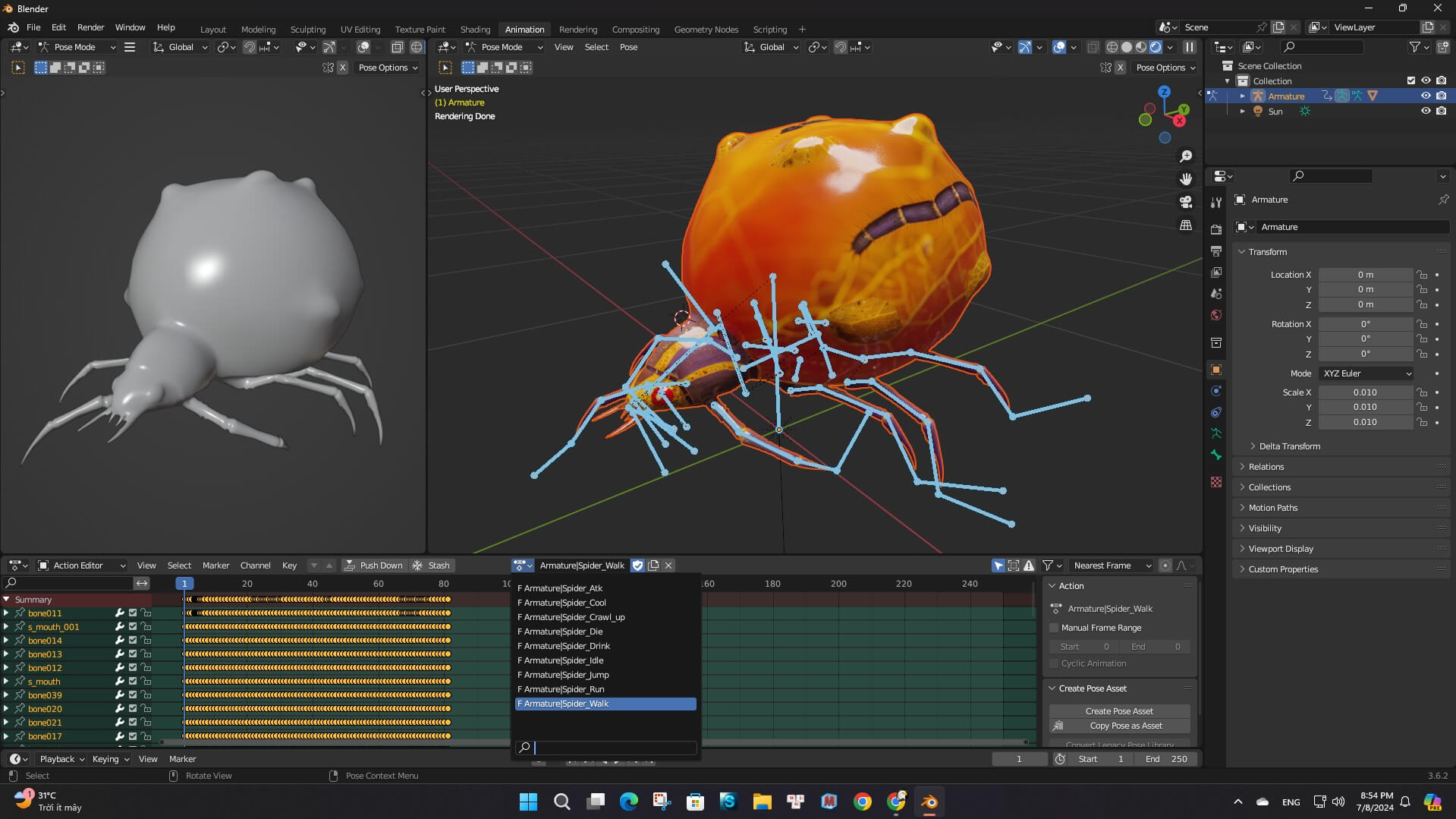 Spider-A1-Animated 3D Model by Animated3d