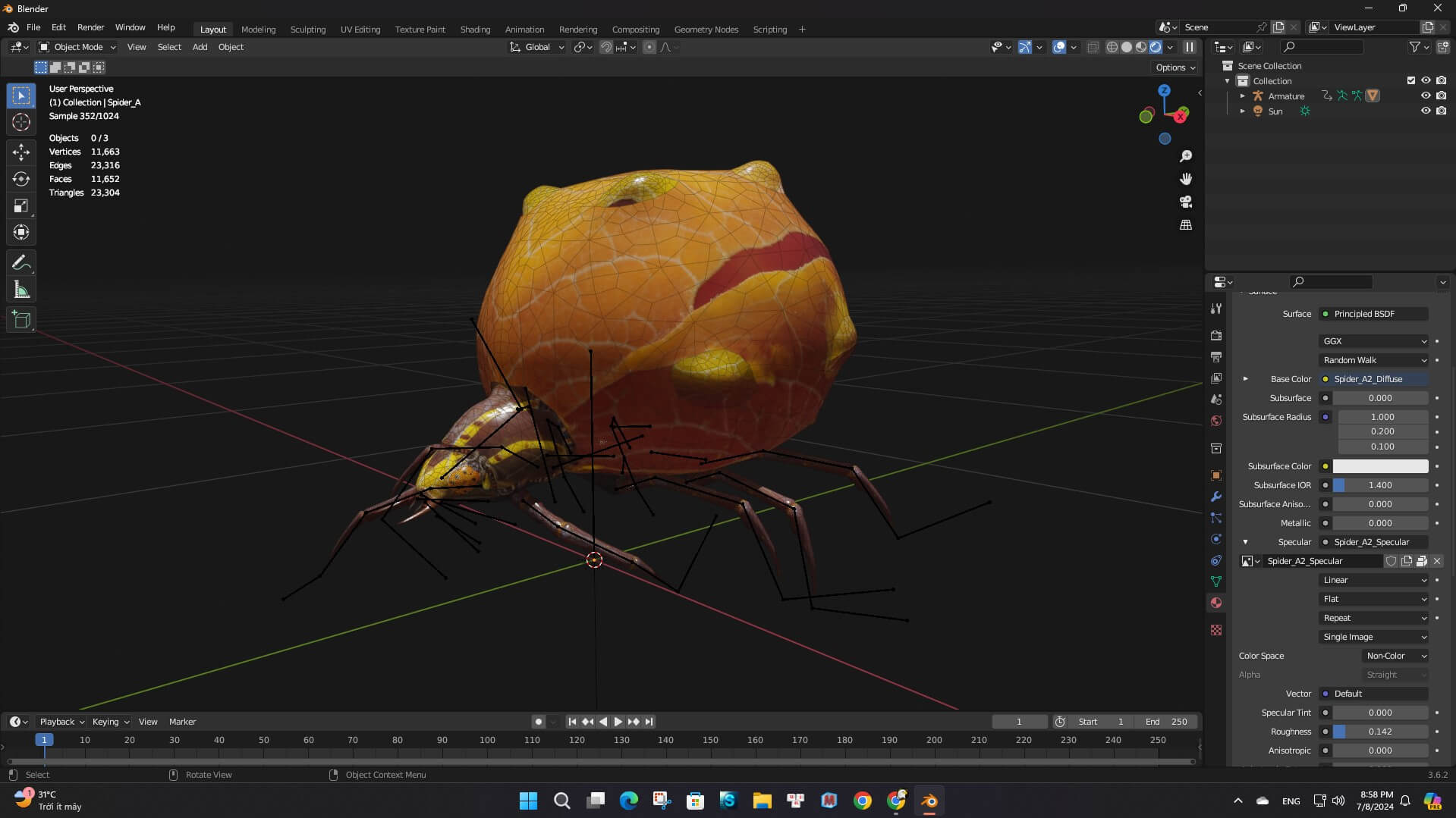 Spider-A2-Animated 3D Model by Animated3d