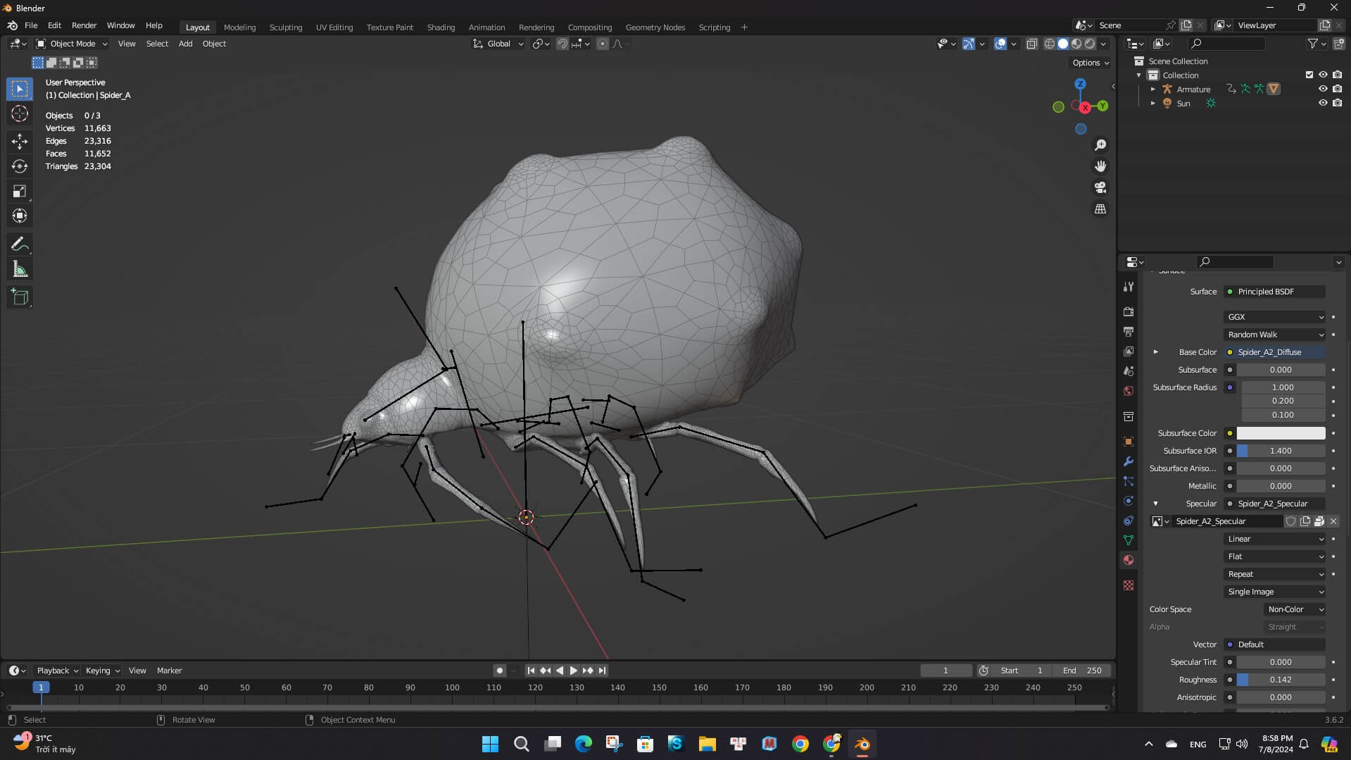 Spider-A2-Animated 3D Model by Animated3d