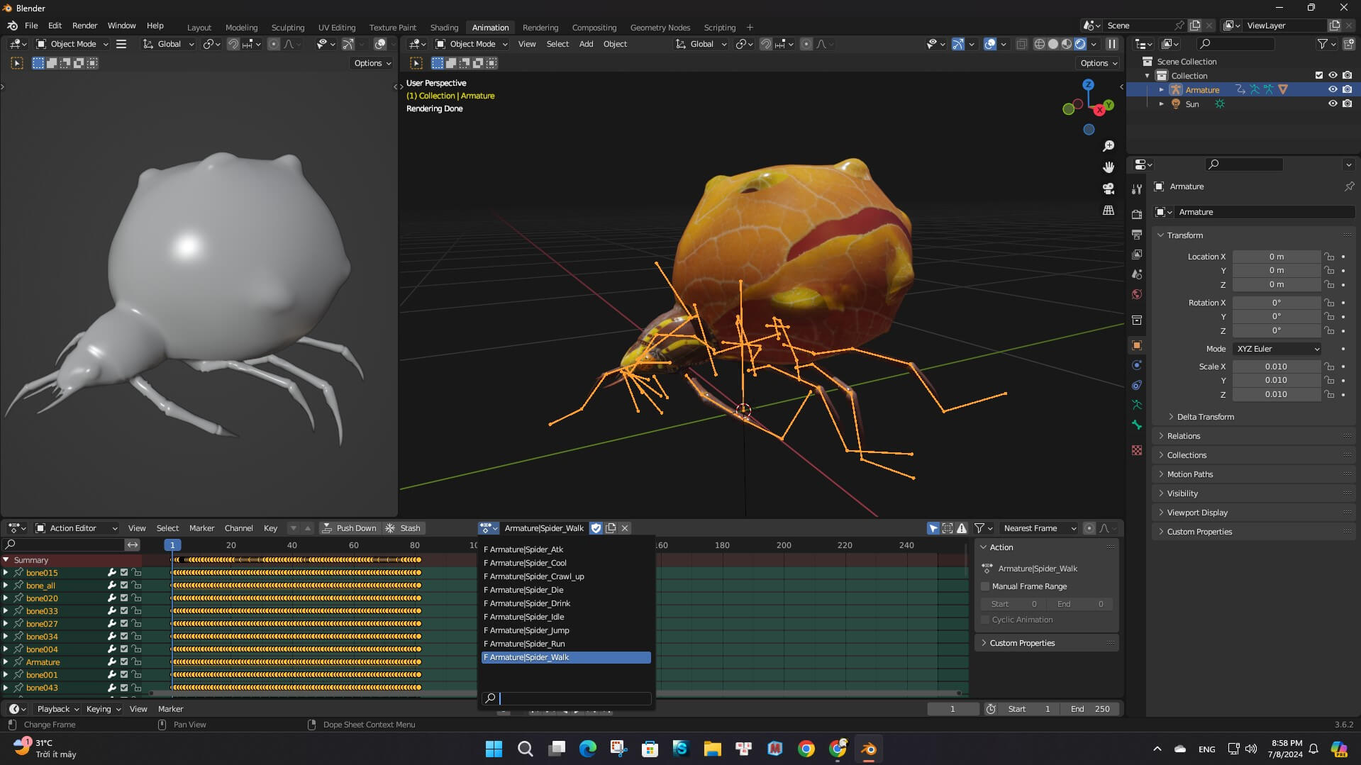 Spider-A2-Animated 3D Model by Animated3d