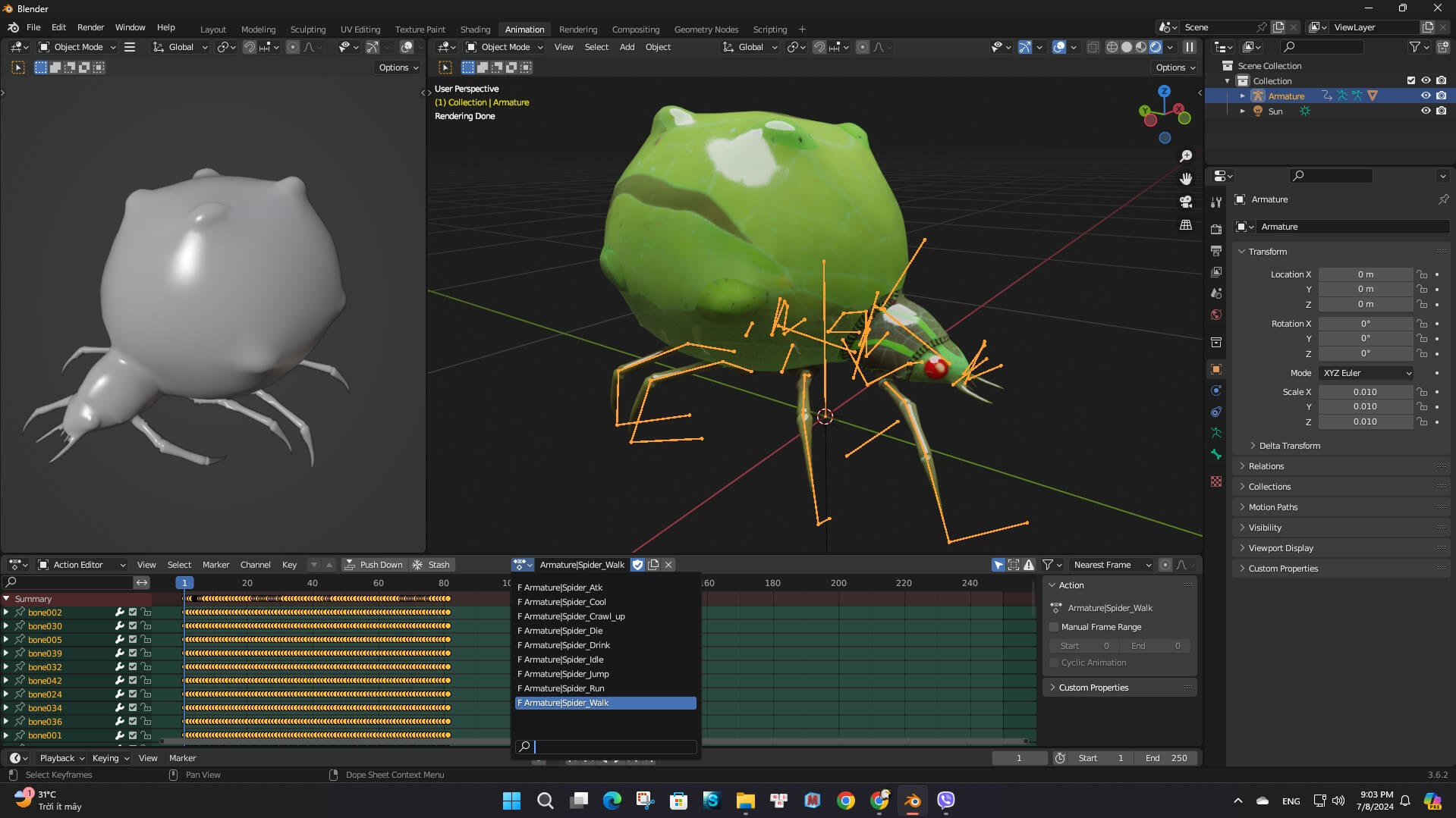 Spider-A3-Animated 3D Model by Animated3d