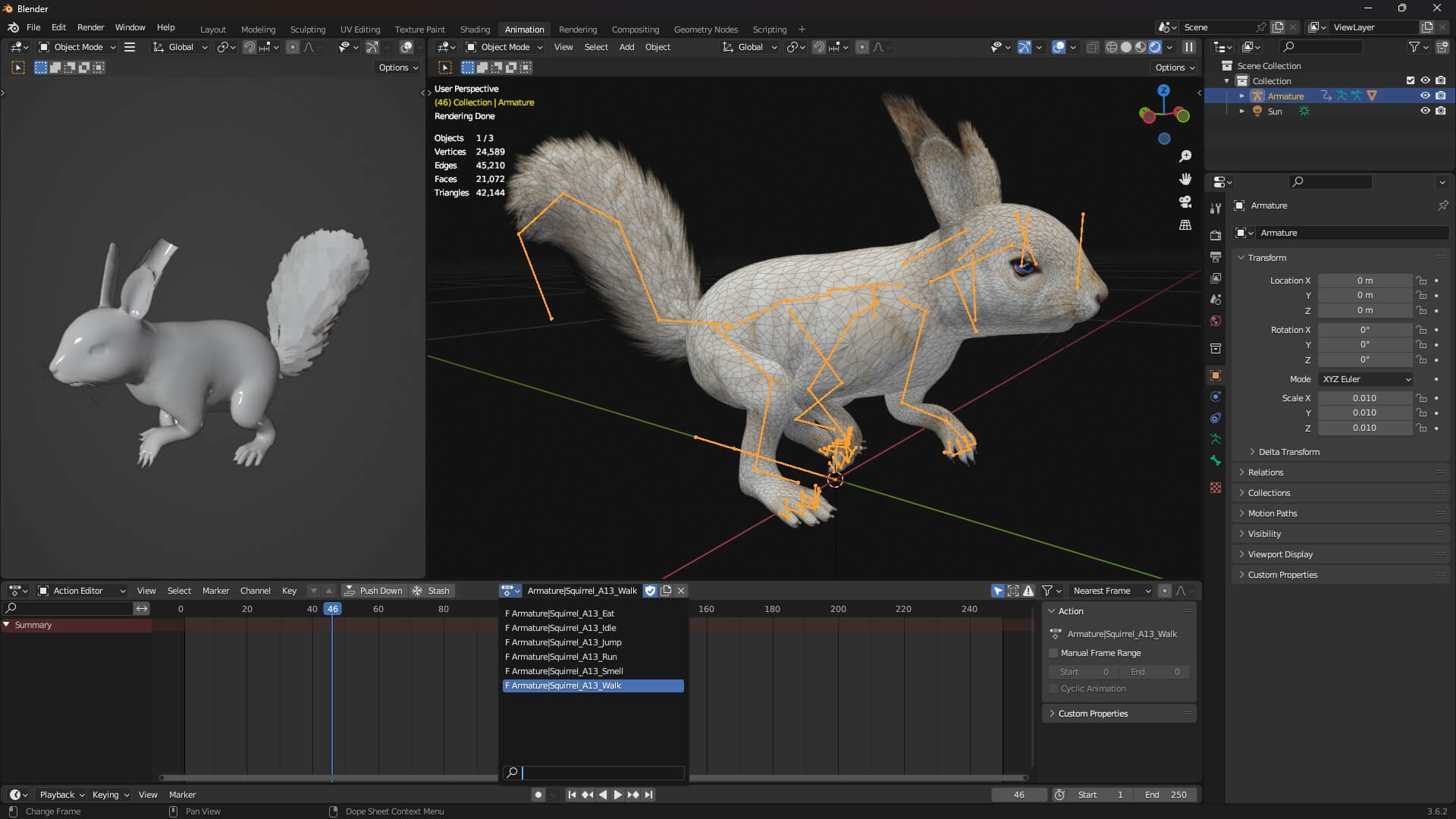 Squirrel-A2-Animated 3D Animation by Animated3d