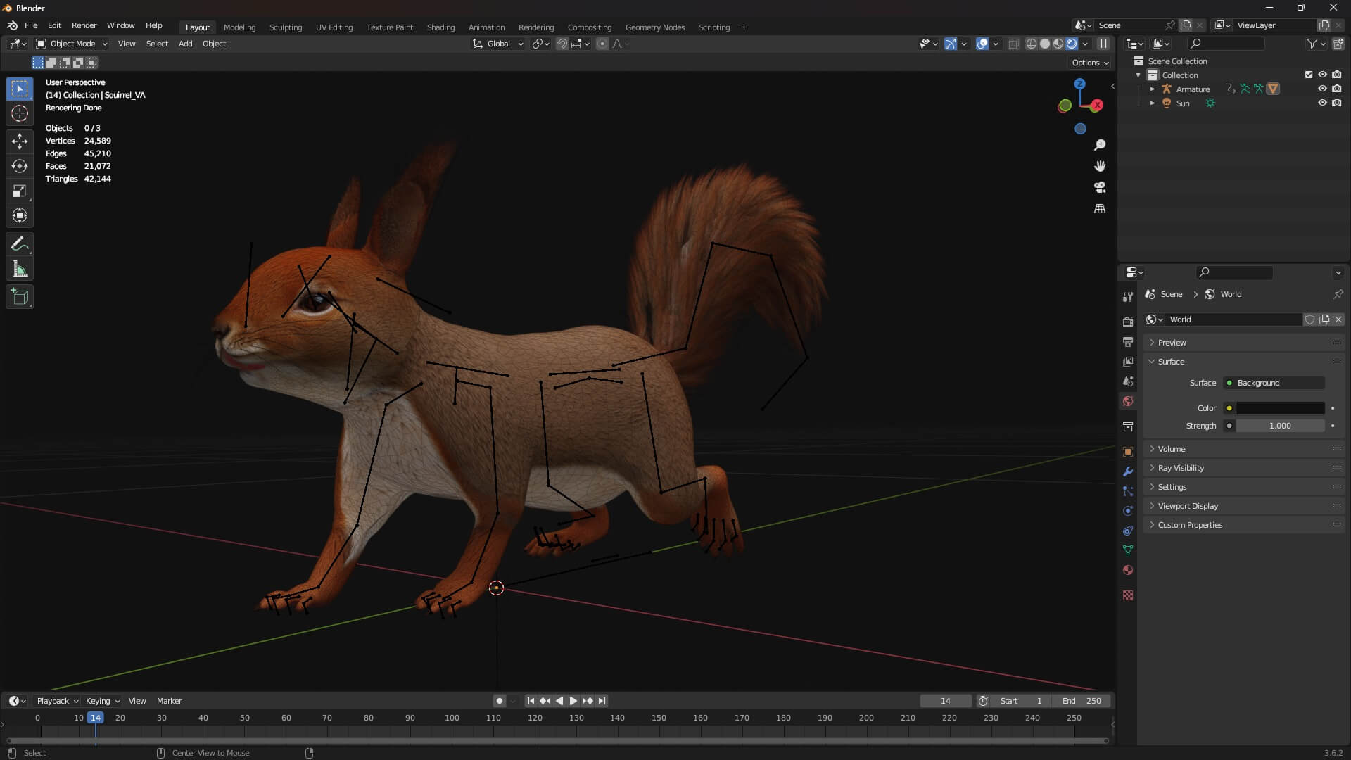 Squirrel-V1E 3D Animation by Animated3d