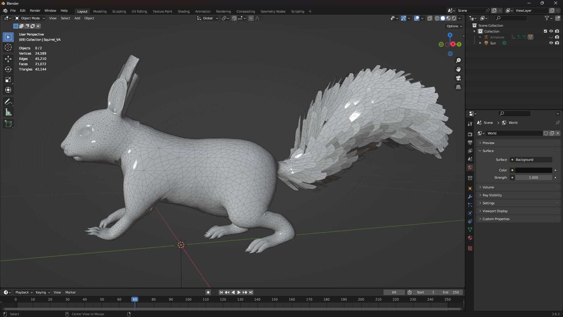 Squirrel-V1E 3D Animation by Animated3d