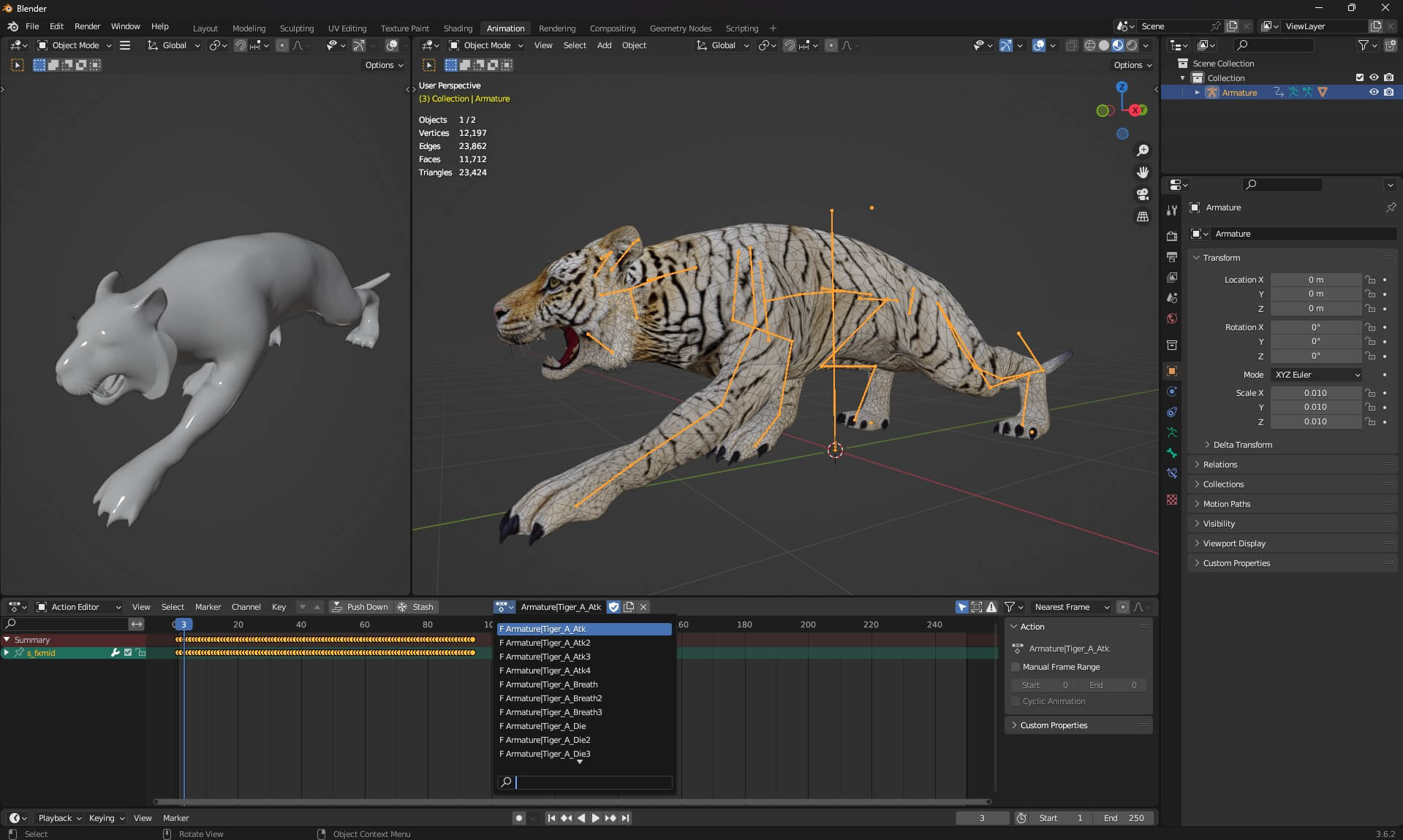 Tiger A1 Animated - 3D Model by Animated3d