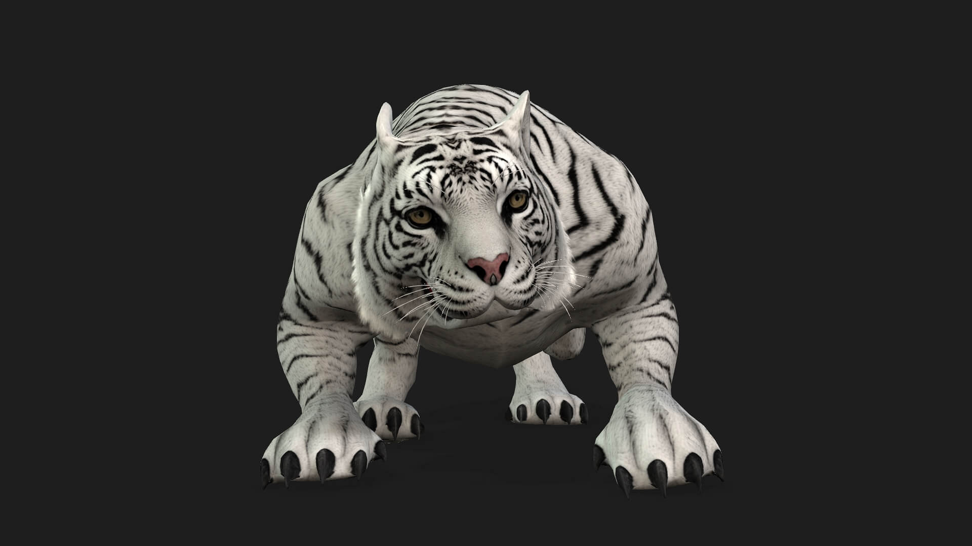 Tiger A2 Animated - 3D Model by Animated3d