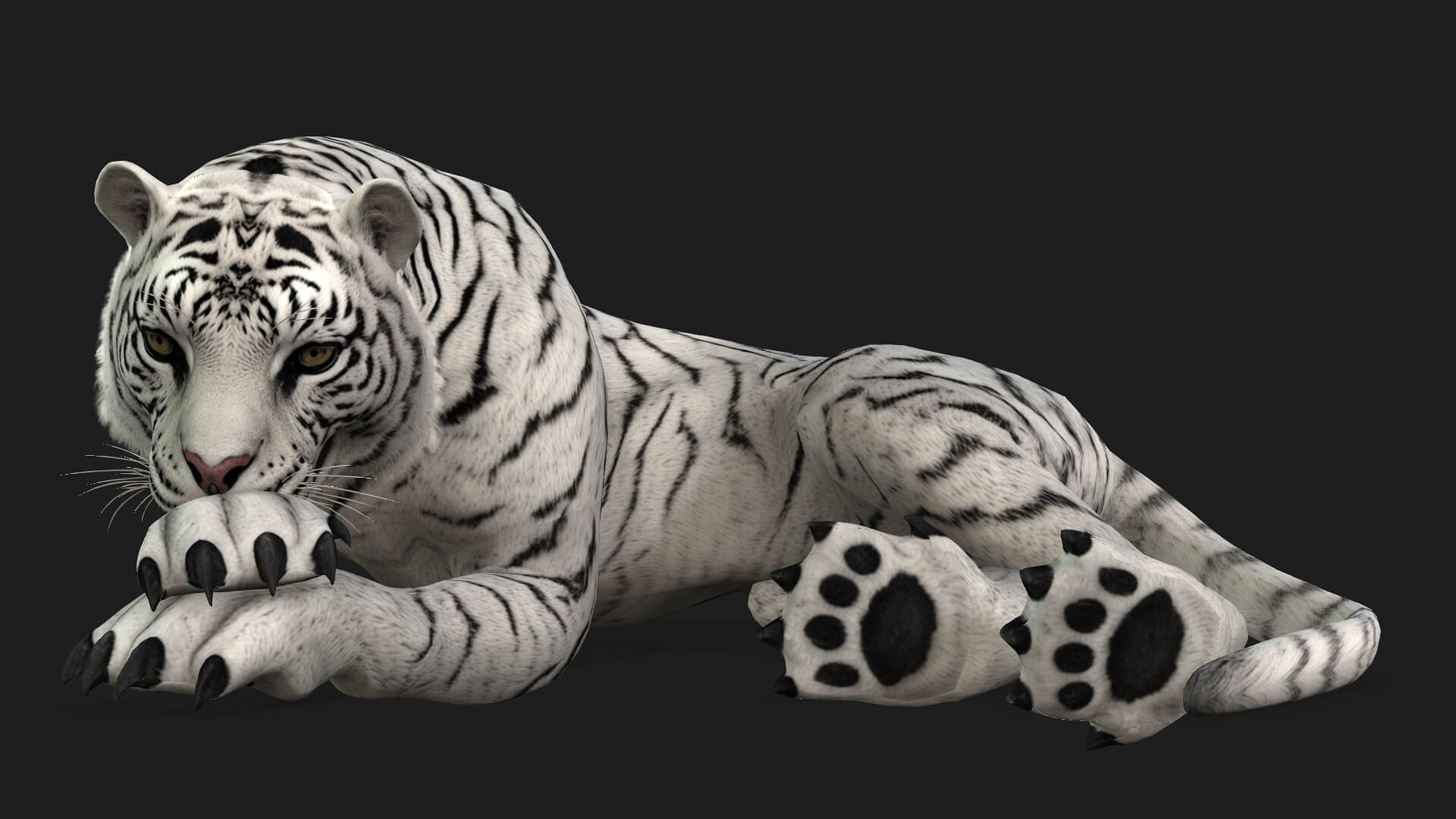 Tiger A2 Animated - 3D Model by Animated3d