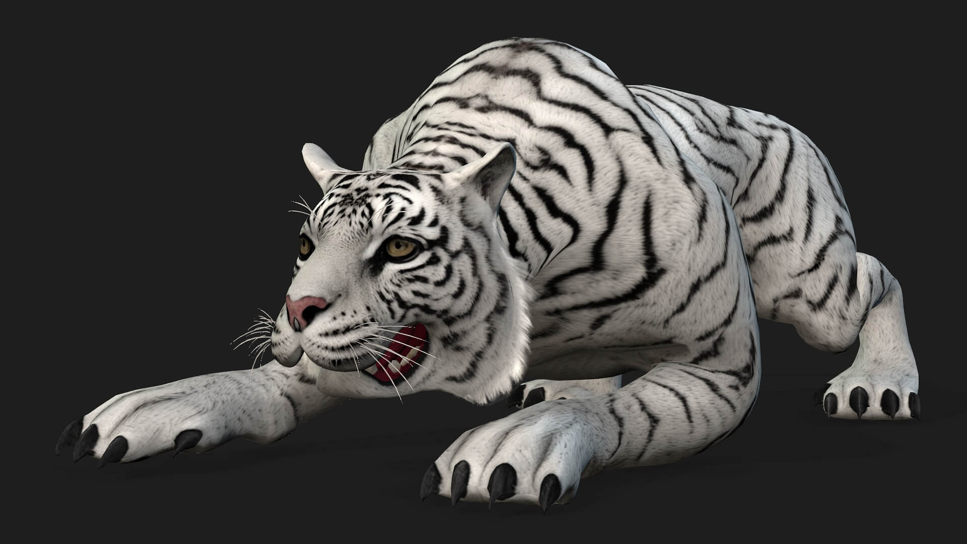 Tiger A2 Animated - 3D Model by Animated3d