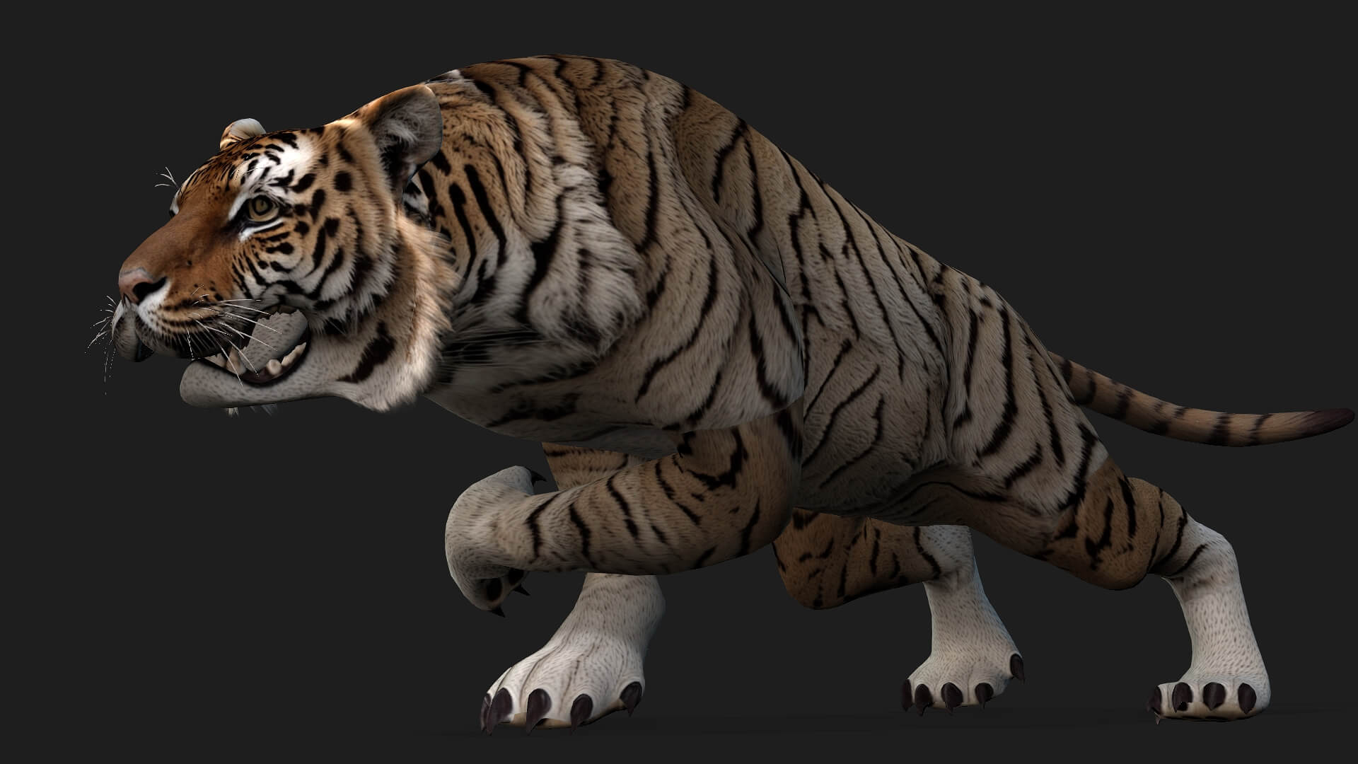 Tiger A3 Animated - 3D Model by Animated3d