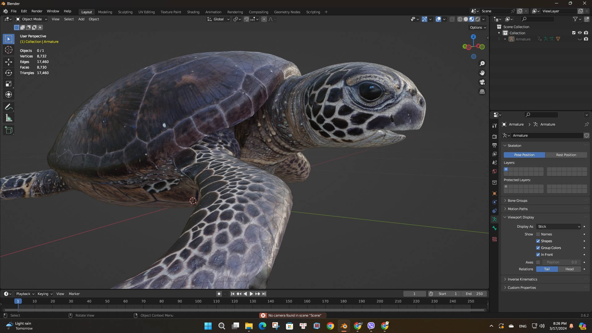 Turtle-A2-Animated 3D Model by Animated3d
