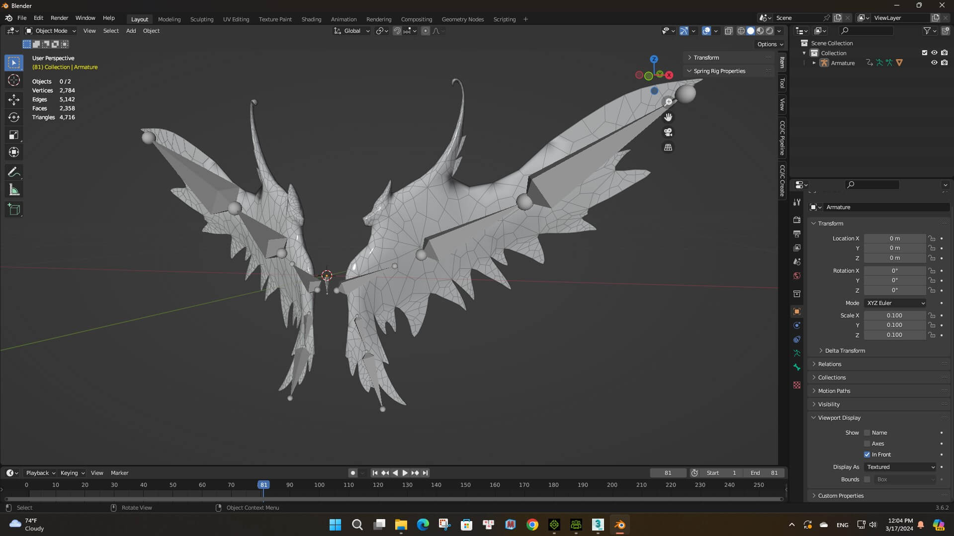 Wing-A12345-Animated 3D Model by Animated3d