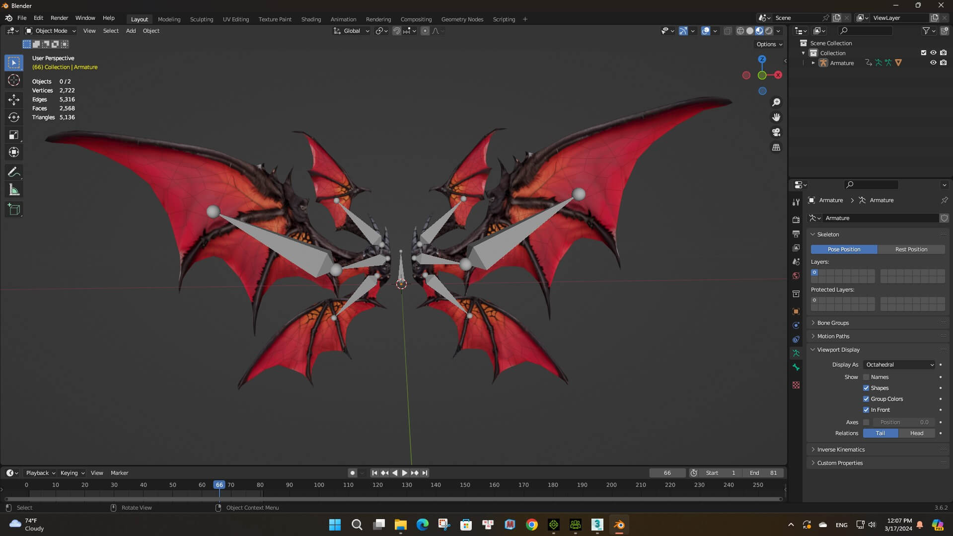 Wing-A12345-Animated 3D Model by Animated3d