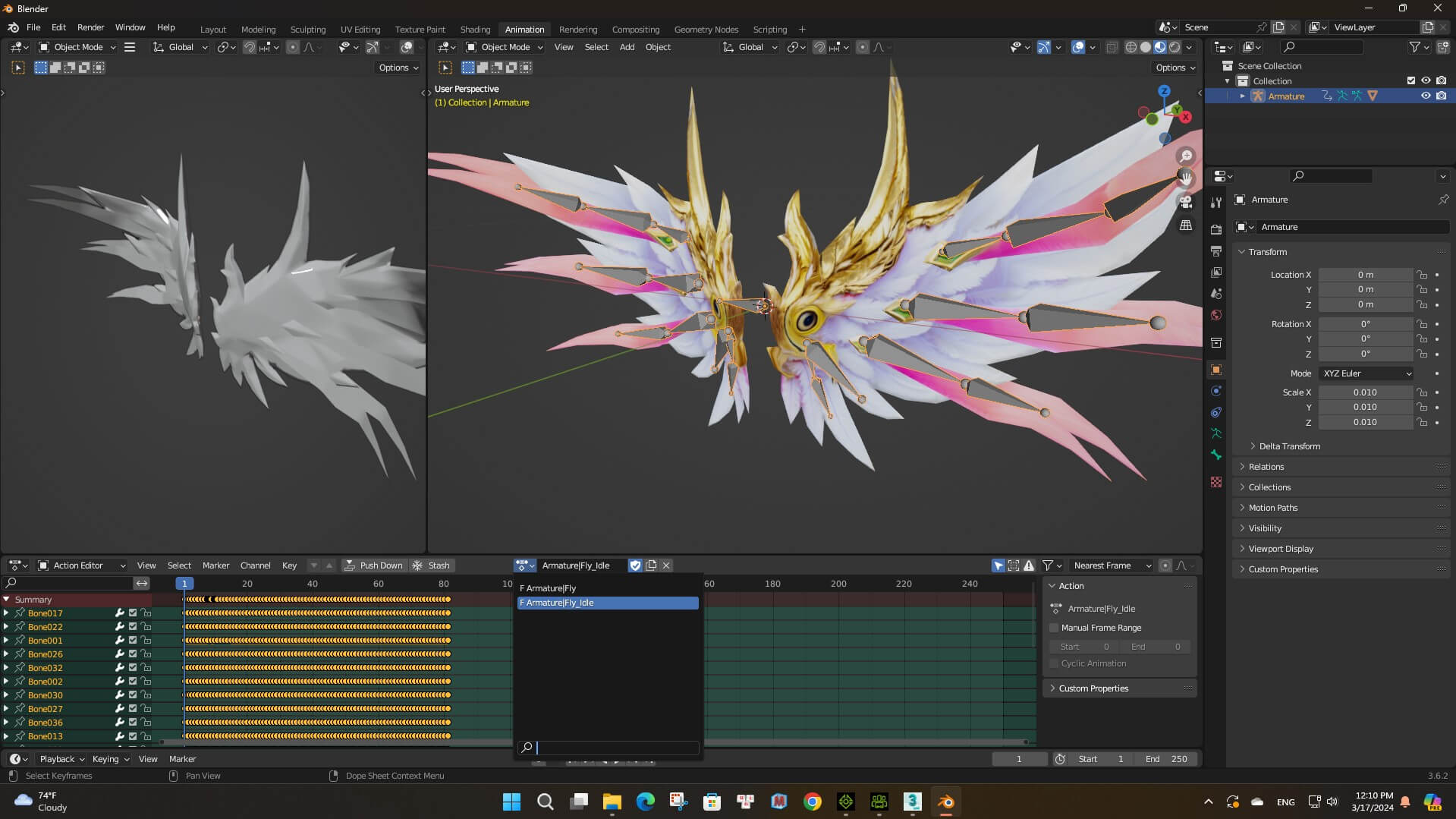 Wing-A12345-Animated 3D Model by Animated3d