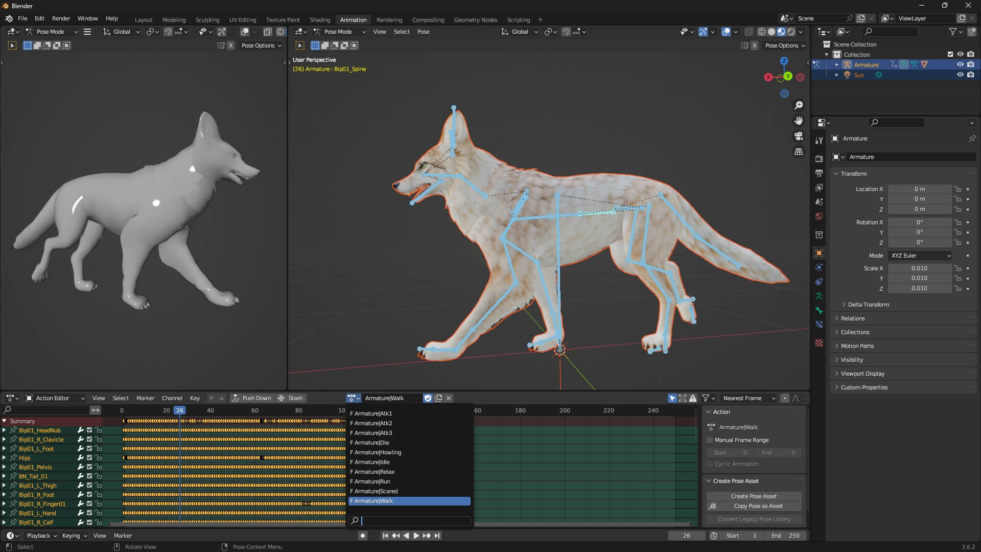 Wolf-A4-Animated 3D Animation by Animated3d