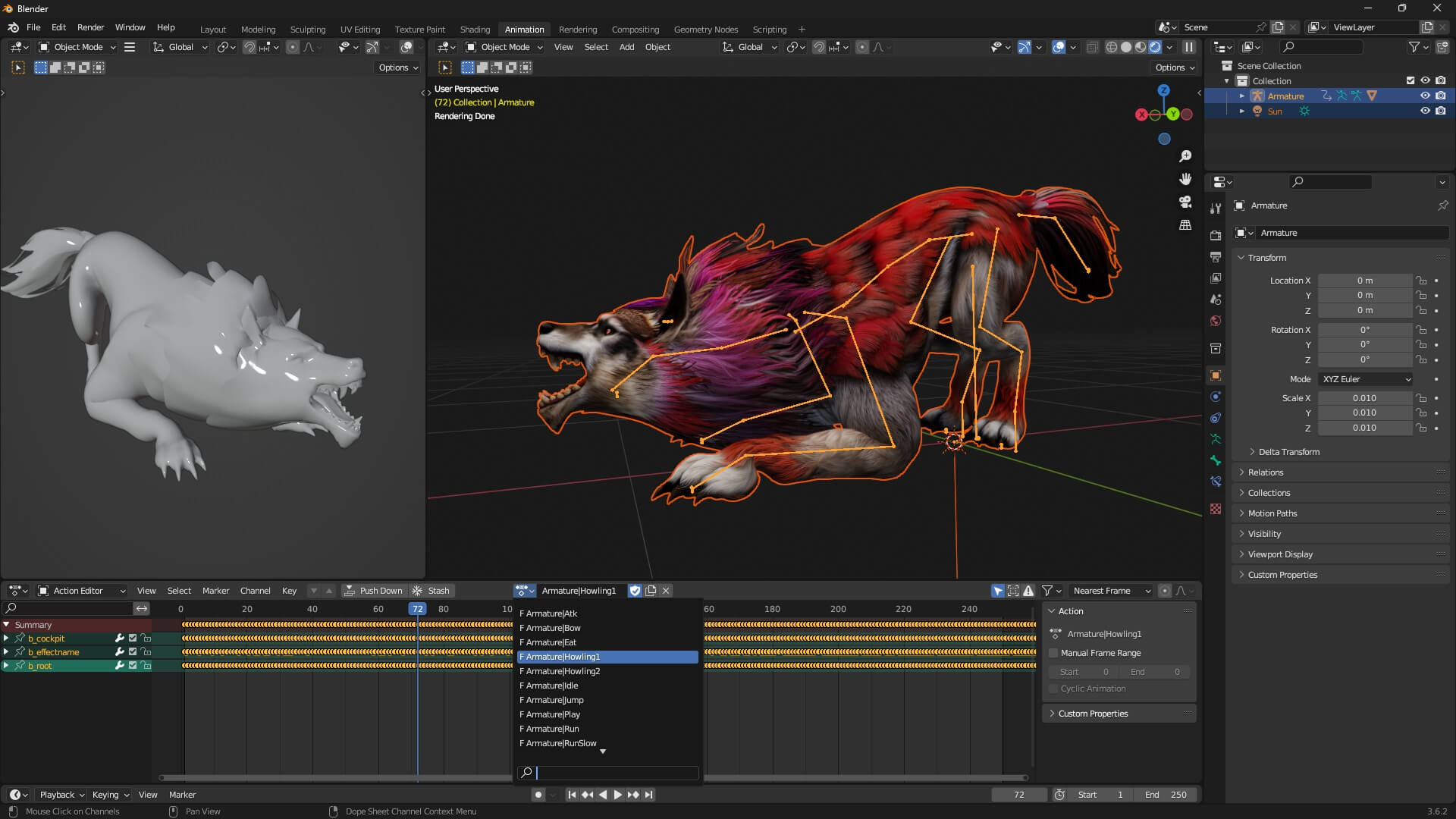 Wolf-B3-Animated 3D Animation by Animated3d