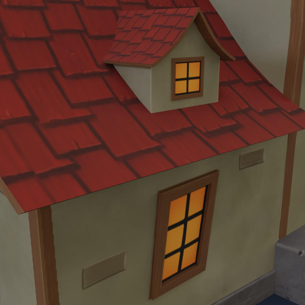 Stylized House Low Polygon - Free 3D Model by animatedheaven