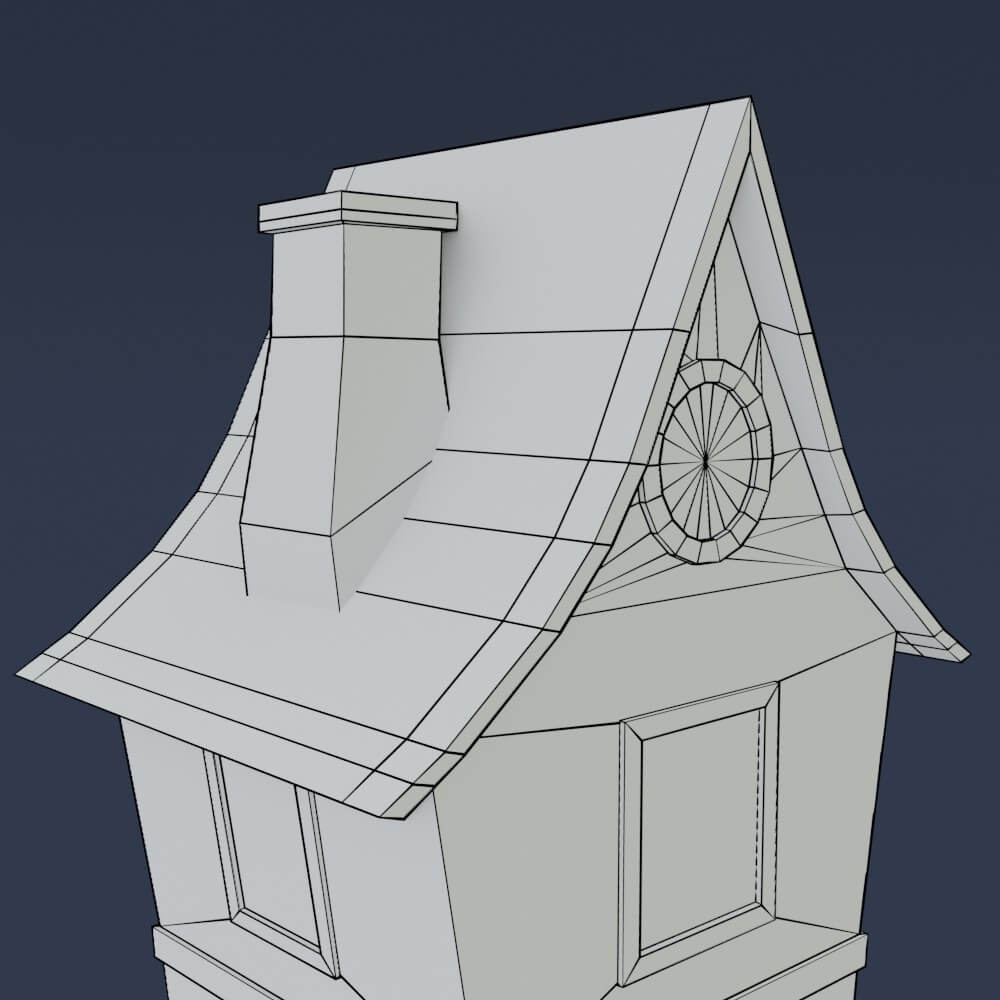 Stylized House Low Polygon - Free 3D Model by animatedheaven